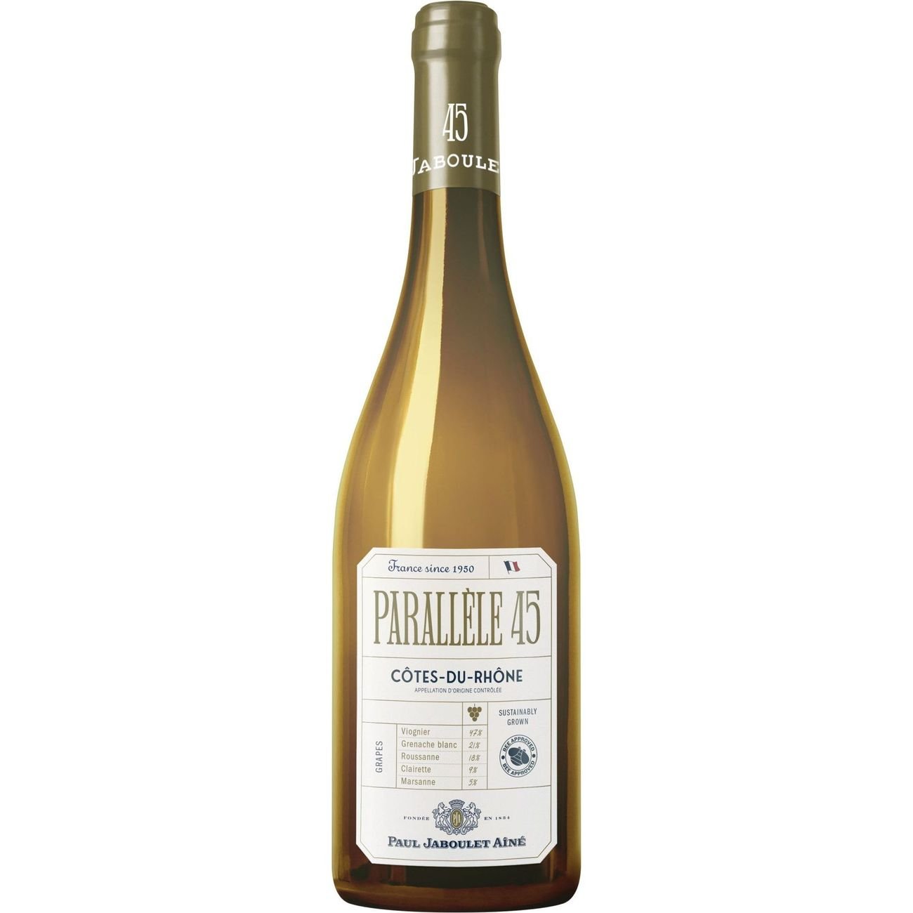 Paul Jaboulet Cotes du Rhone Blanc Parallelle 45 French White Wine ...