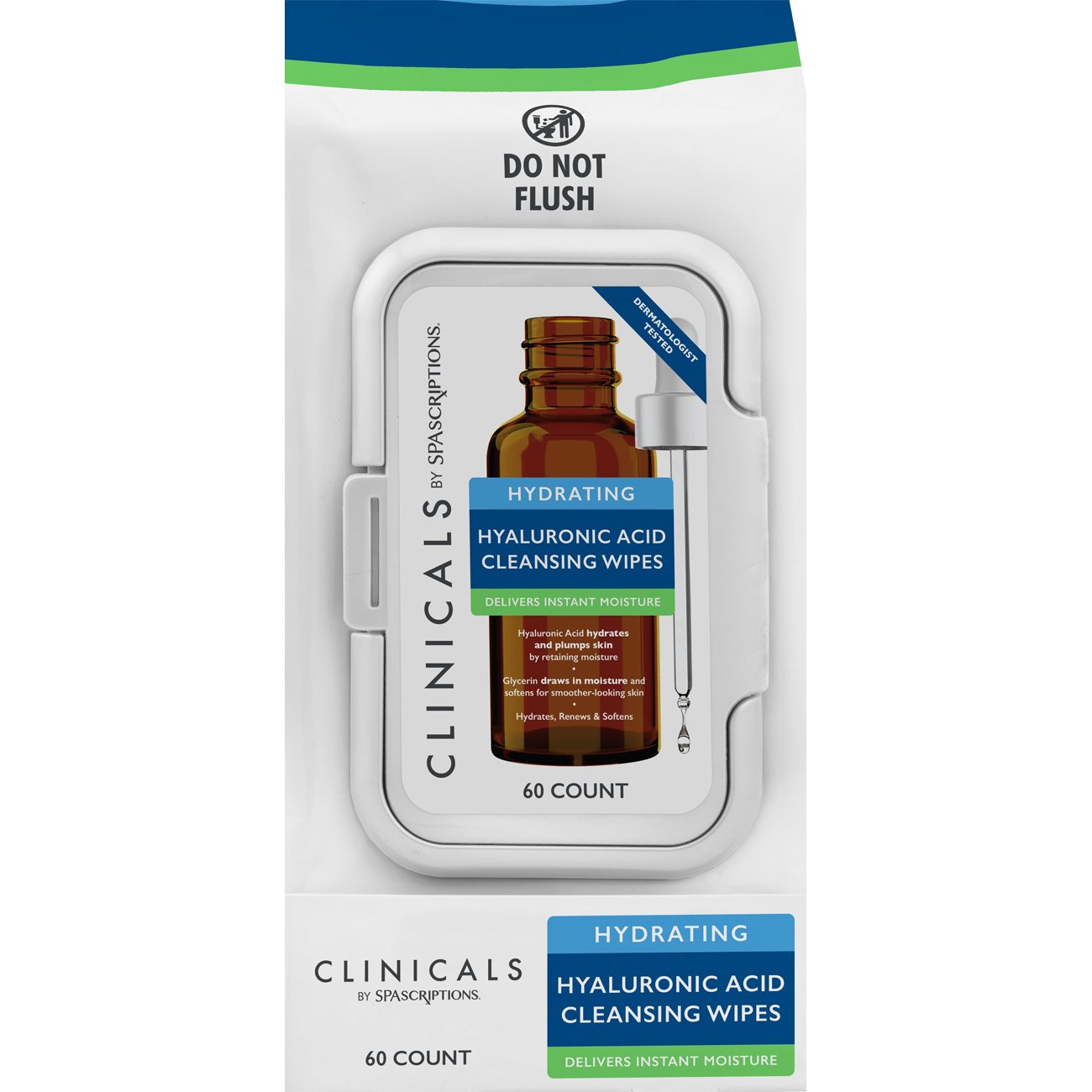 Spascriptions Clinicals Hyaluronic Acid Cleansing Wipes - Shop Makeup ...