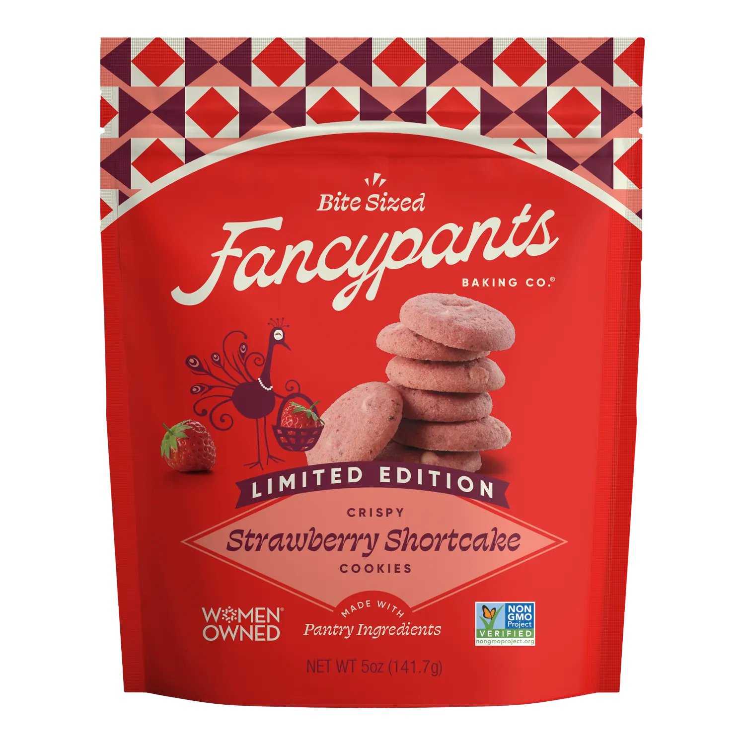 Fancypants Strawberry Shortcake Cookies, 5 oz | Central Market - Really ...