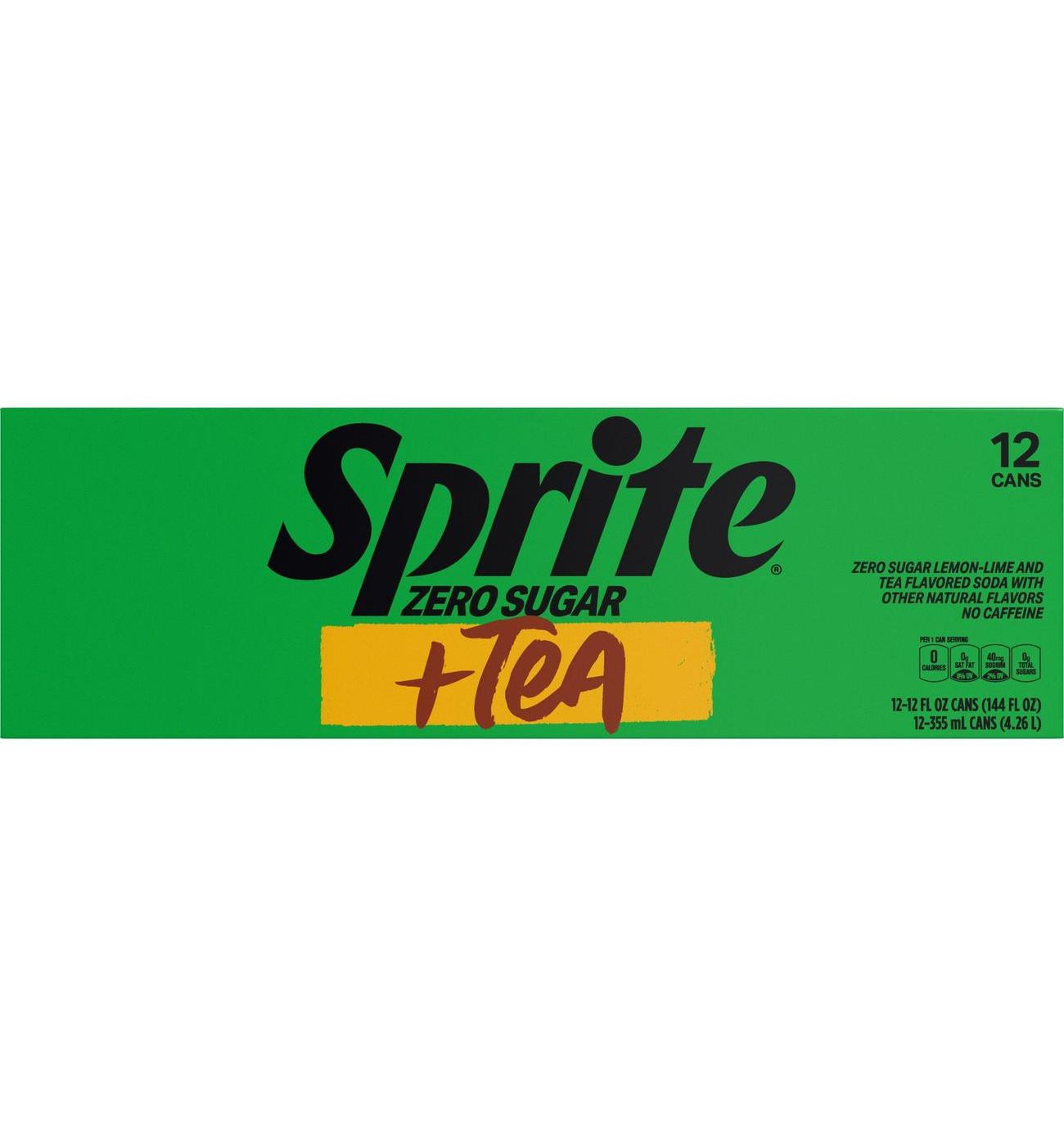 Sprite ZERO Sugar + Tea 12 pk Cans - Shop Soda at H-E-B