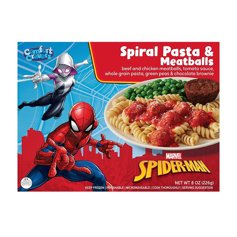 Comfort Cravers Marvel Spider Man Frozen Spiral Pasta & Meatball - Shop ...