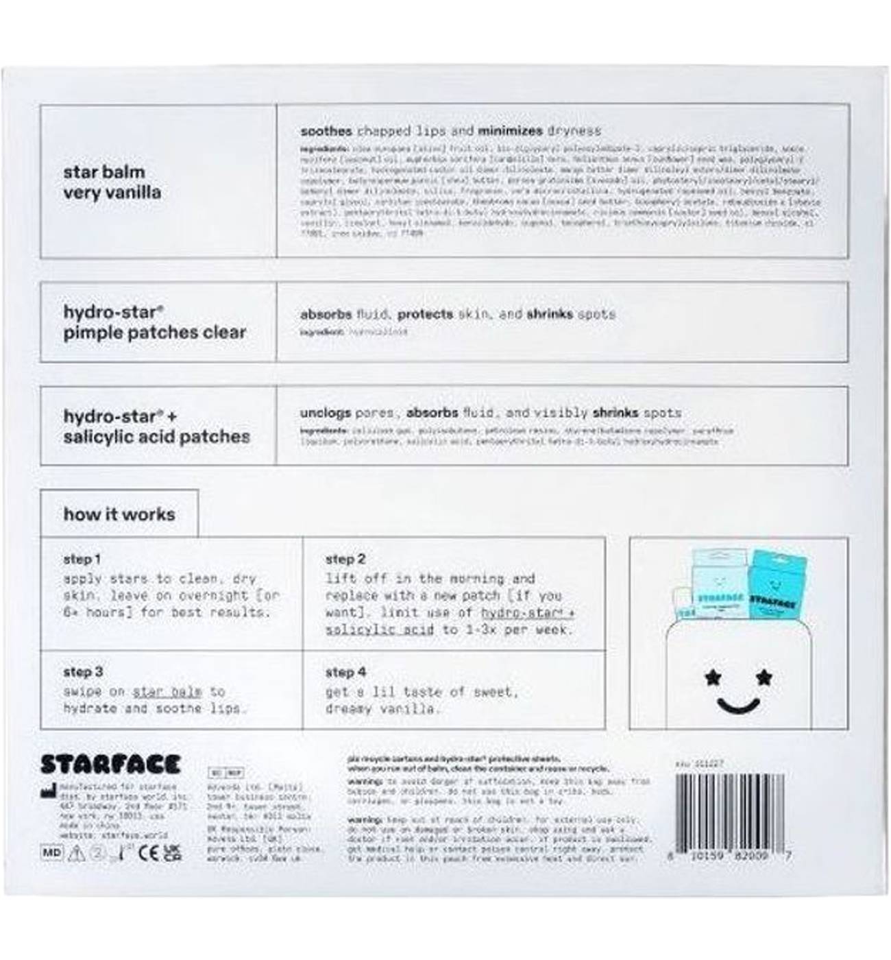 Starface The Big Lil Lip Balm & Hydro-Star Pimple Patches Gift Set ...