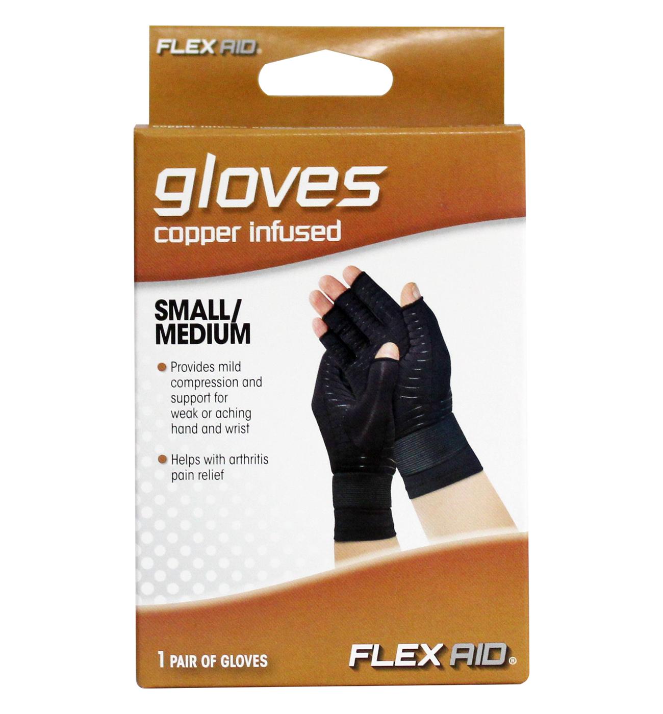 Flex Aid Arthritis Pain Relief Compression Copper Gloves - S/M - Shop ...