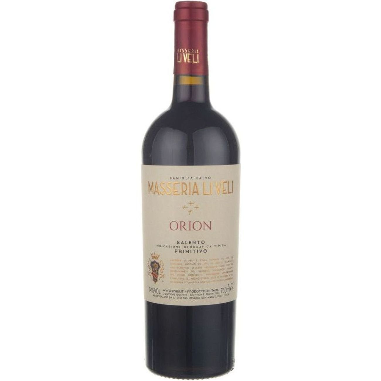 Masseria Li Veli Primitivo Orion Salento Italian Red Wine - Shop Wine ...