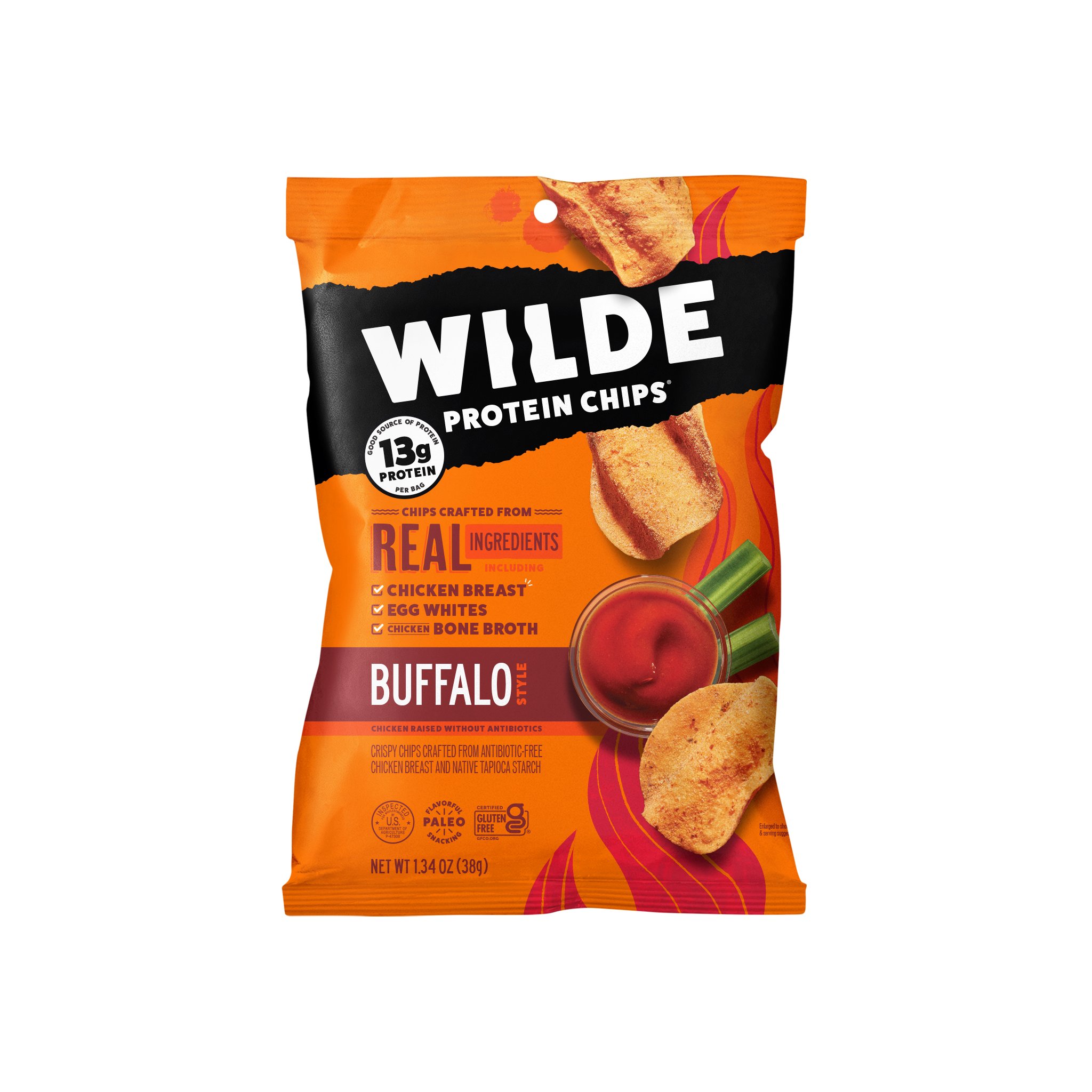 WILDE 13g Protein Chicken Chips - Buffalo - Shop Chips at H-E-B