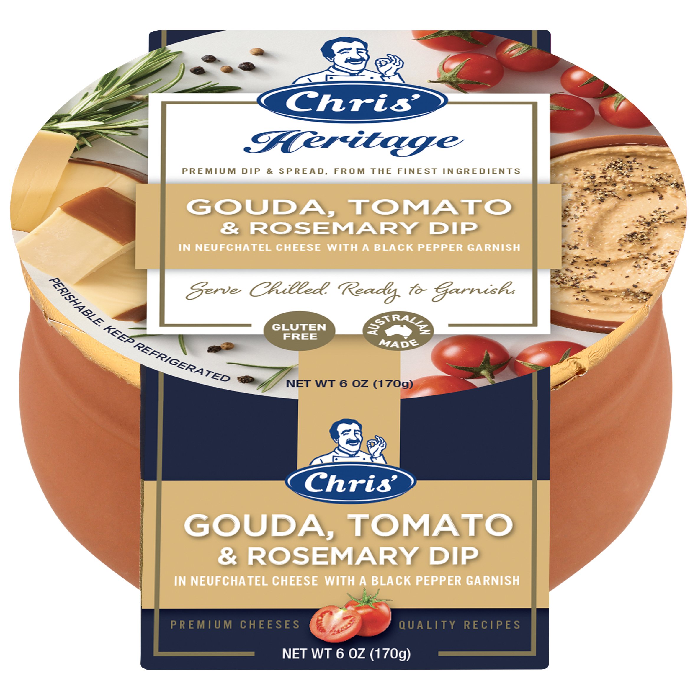 Chris Heritage Gouda Dip - Tomato & Rosemary - Shop Dip at H-E-B