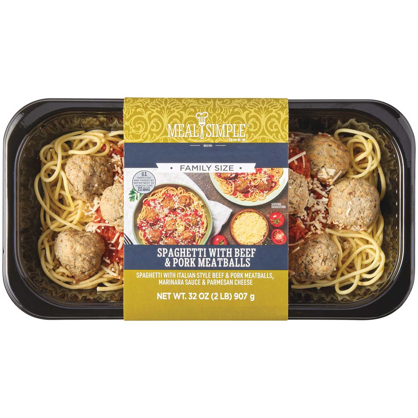 Meal Simple by H-E-B Spaghetti & Meatballs - Family Size - Shop Entrees ...