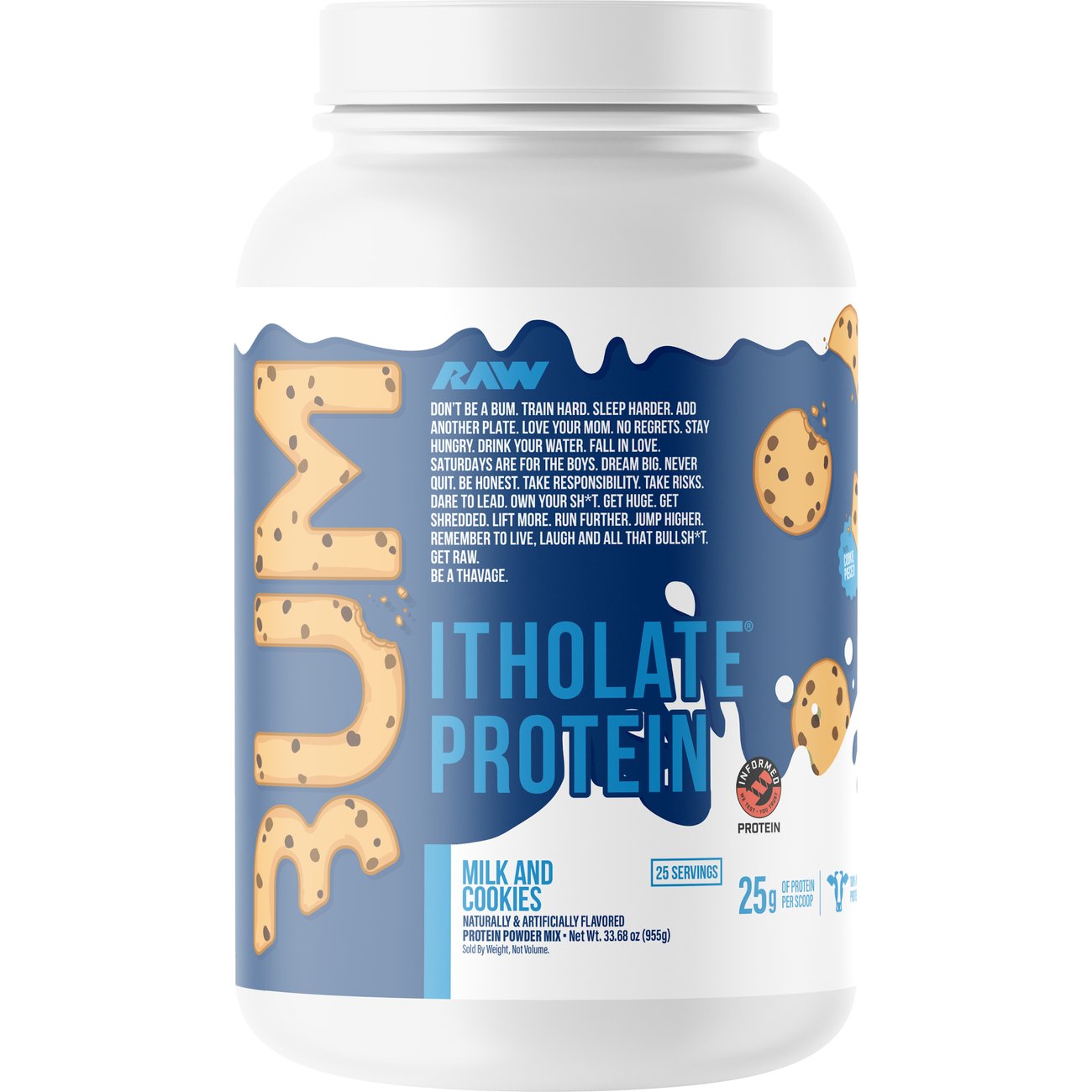Raw CBUM Whey Protein Isolate Powder - Milk & Cookies - Shop Diet ...