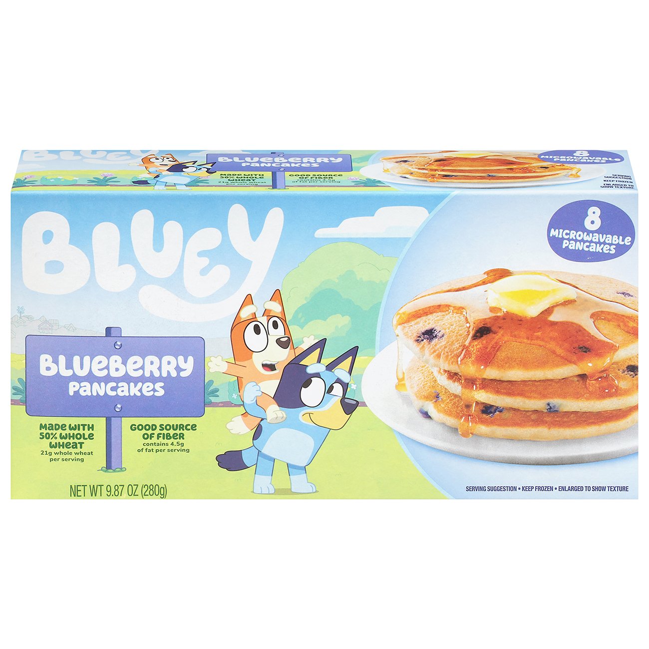 Bluey Microwavable Blueberry Pancakes - Shop Entrees & sides at H-E-B