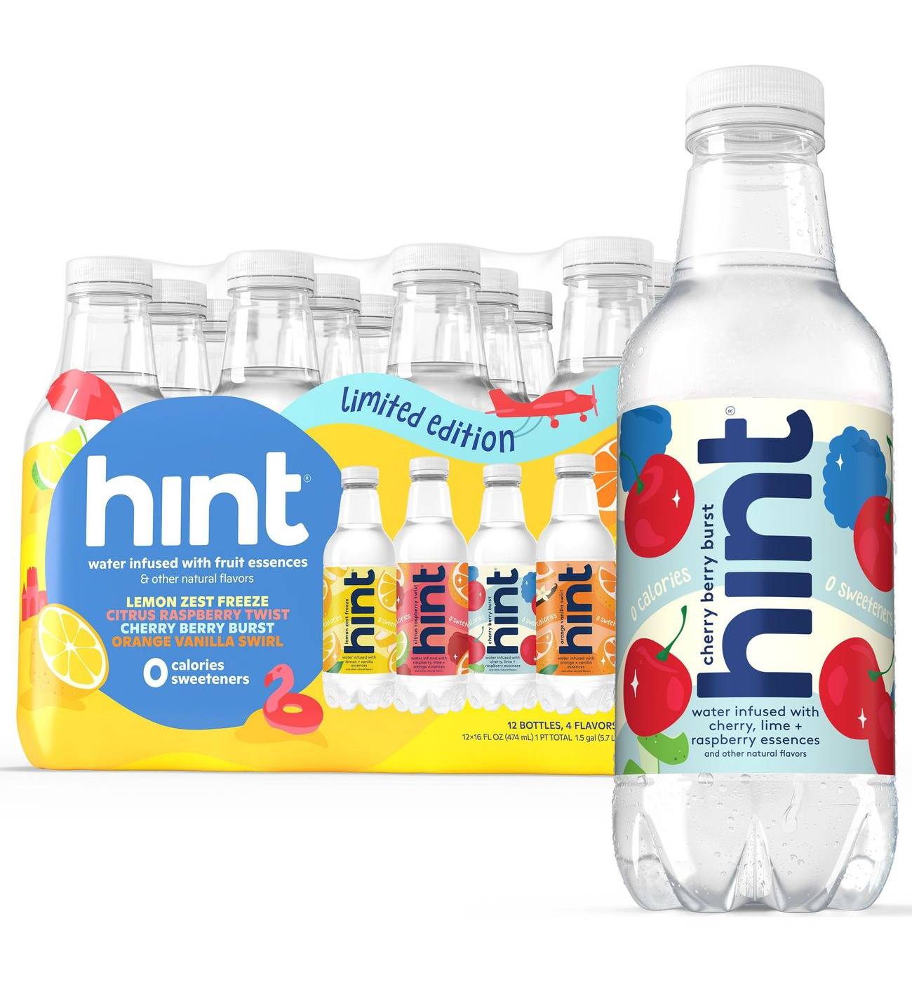 Hint Water Summer Variety 12 pk Bottles - Shop Sports & energy drinks ...