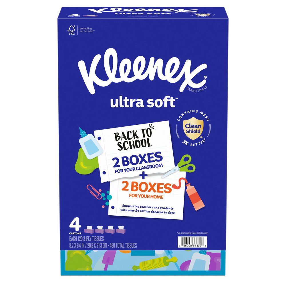 Kleenex Ultra Soft Facial Tissues Back to School Bundle, 4 pk - Shop ...