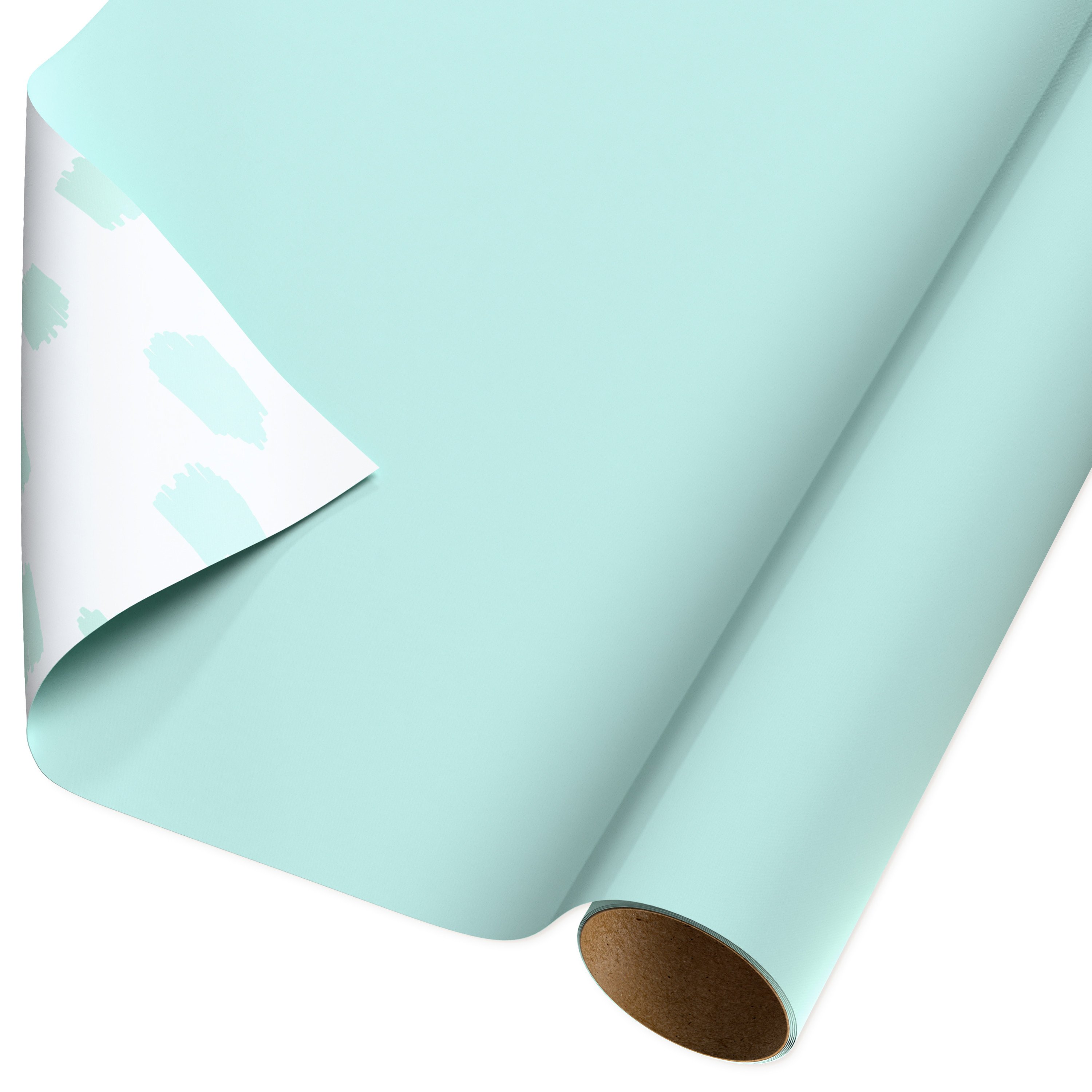 American Greetings Green Solid & Paint Strokes Reversible Wrapping ...