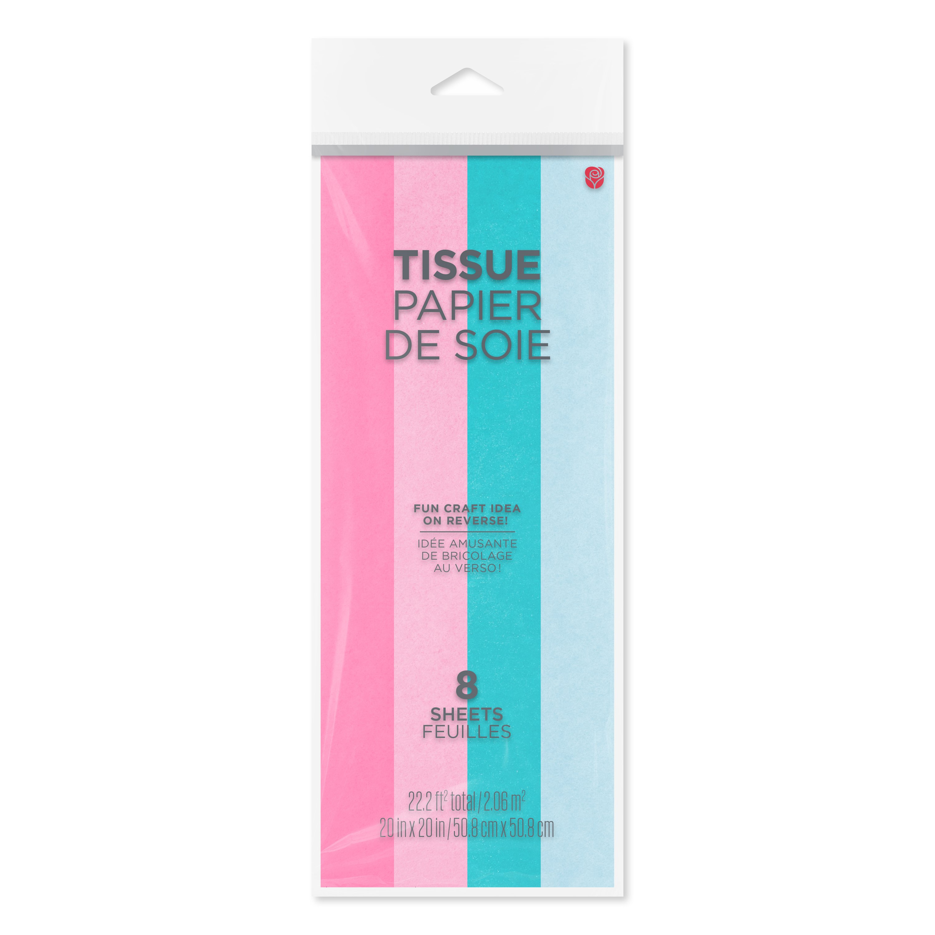 American Greetings Mint, Light Blue, Light Pink, & Dark Pink Tissue ...