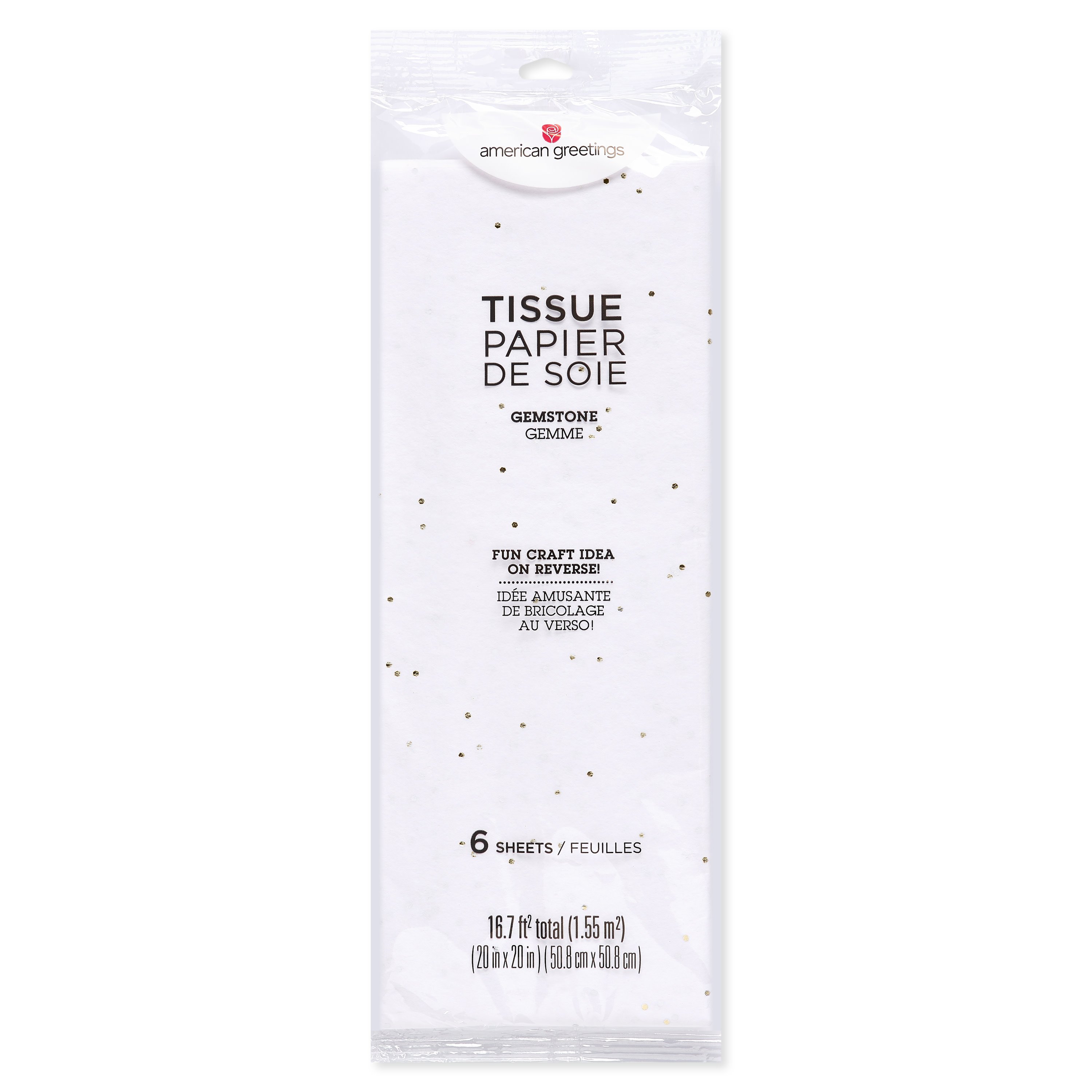 American Greetings Gold Gem on White Tissue Paper Bundle, 6 ct - Shop ...