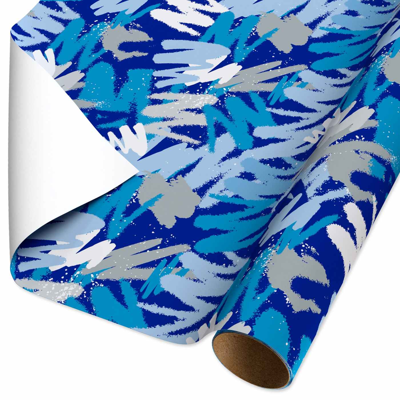 American Greetings Blue Squiggles Wrapping Paper, 20 sq. ft. - Shop ...