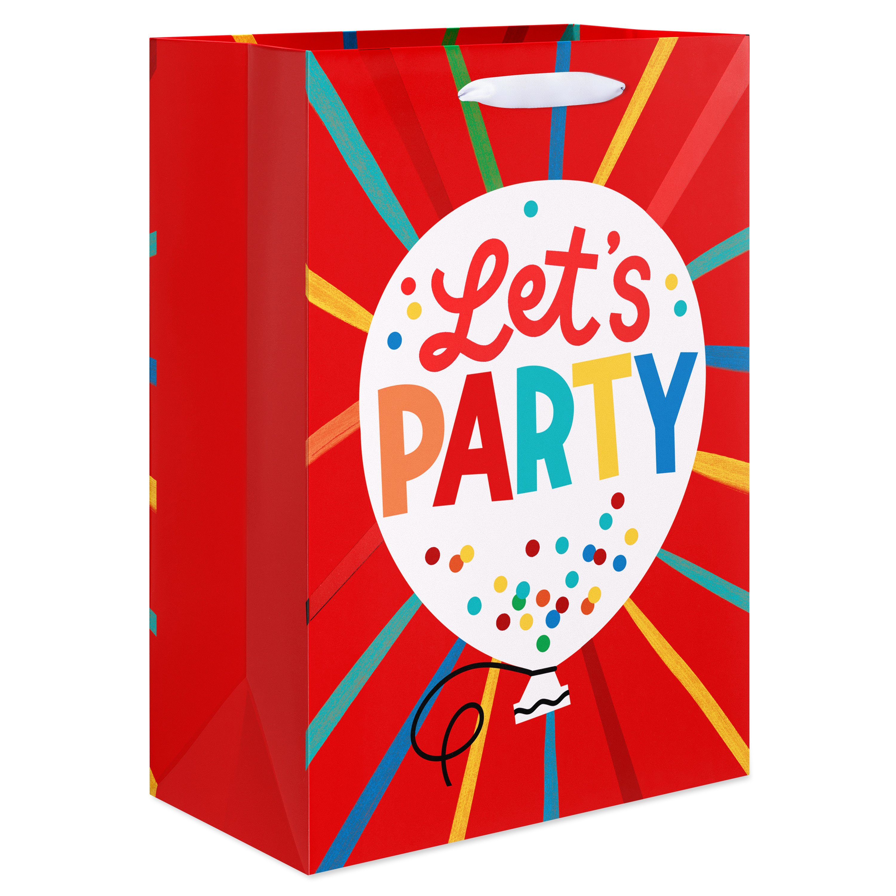 American Greetings Let's Party Medium Red Birthday Gift Bag - Shop Gift ...