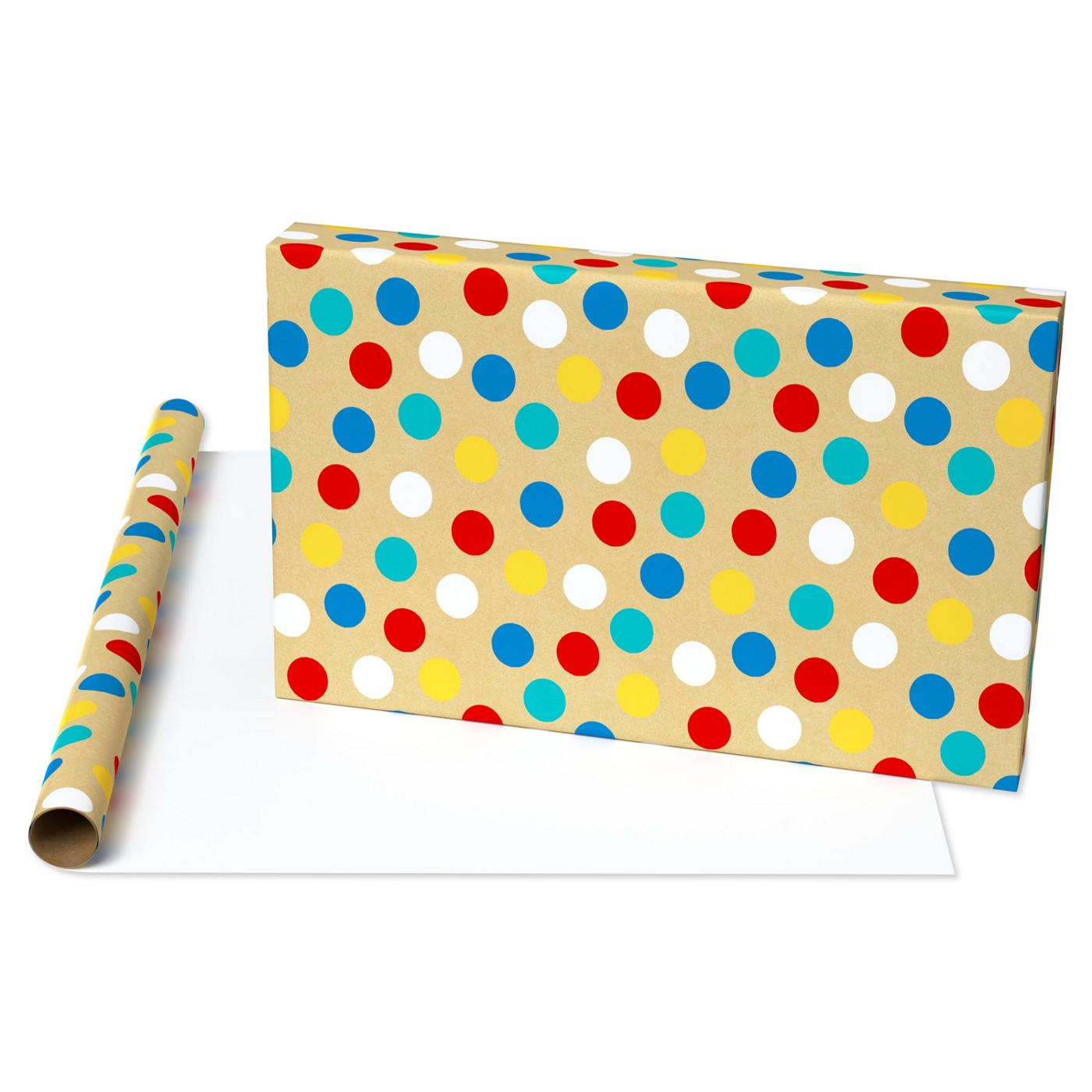 American Greetings Colorful Dots Wrapping Paper, 20 sq. ft. - Shop Gift ...