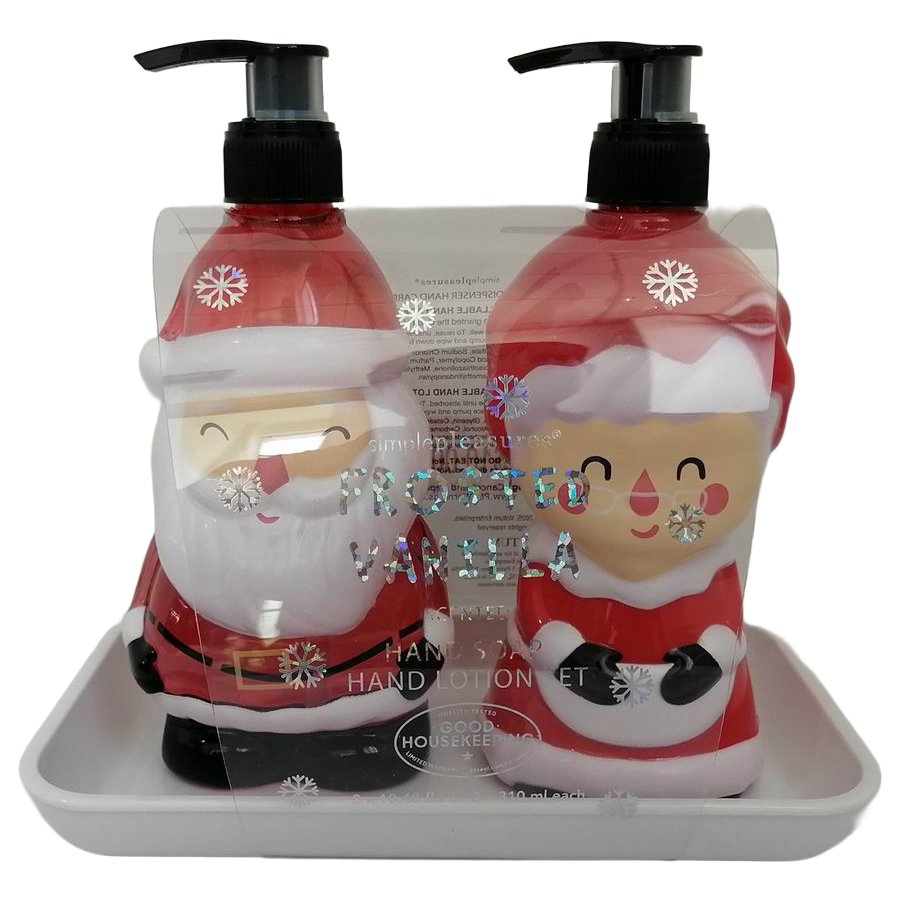 Simple Pleasures Christmas Santa & Mrs Claus Hand Soap & Lotion Set ...