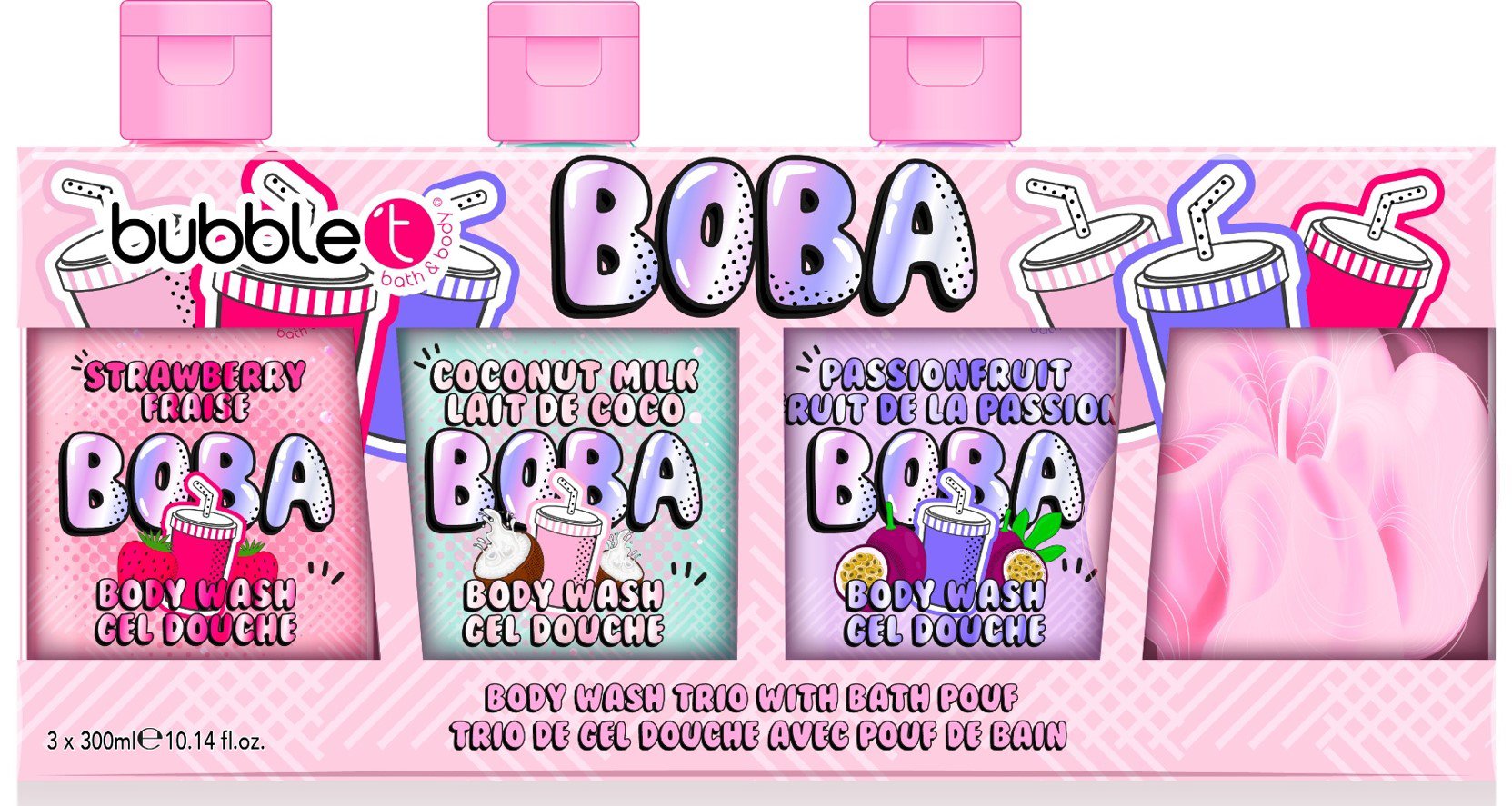 Bubble T Boba Body Wash With Bath Pouf Gift Set - Shop Bath & skin care ...