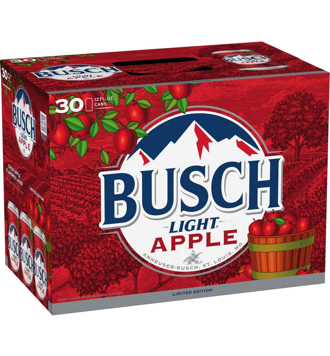 Busch Light Apple Lager Beer 30 pk Cans - Shop Beer at H-E-B