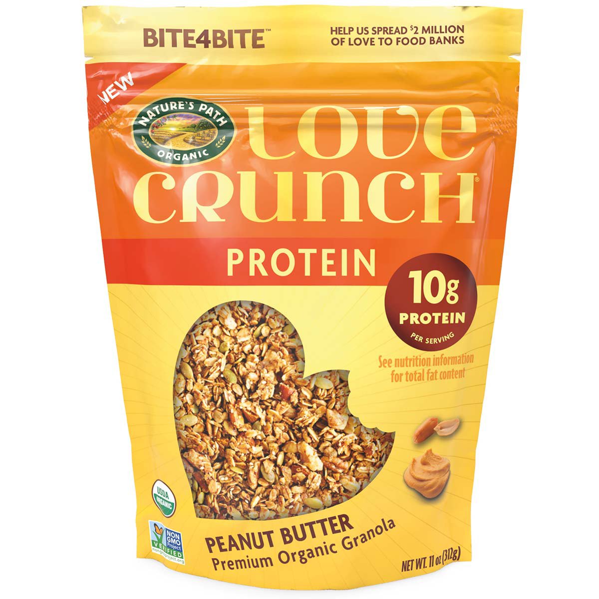Nature's Path Love Crunch 10g Protein Peanut Butter Granola - Shop ...