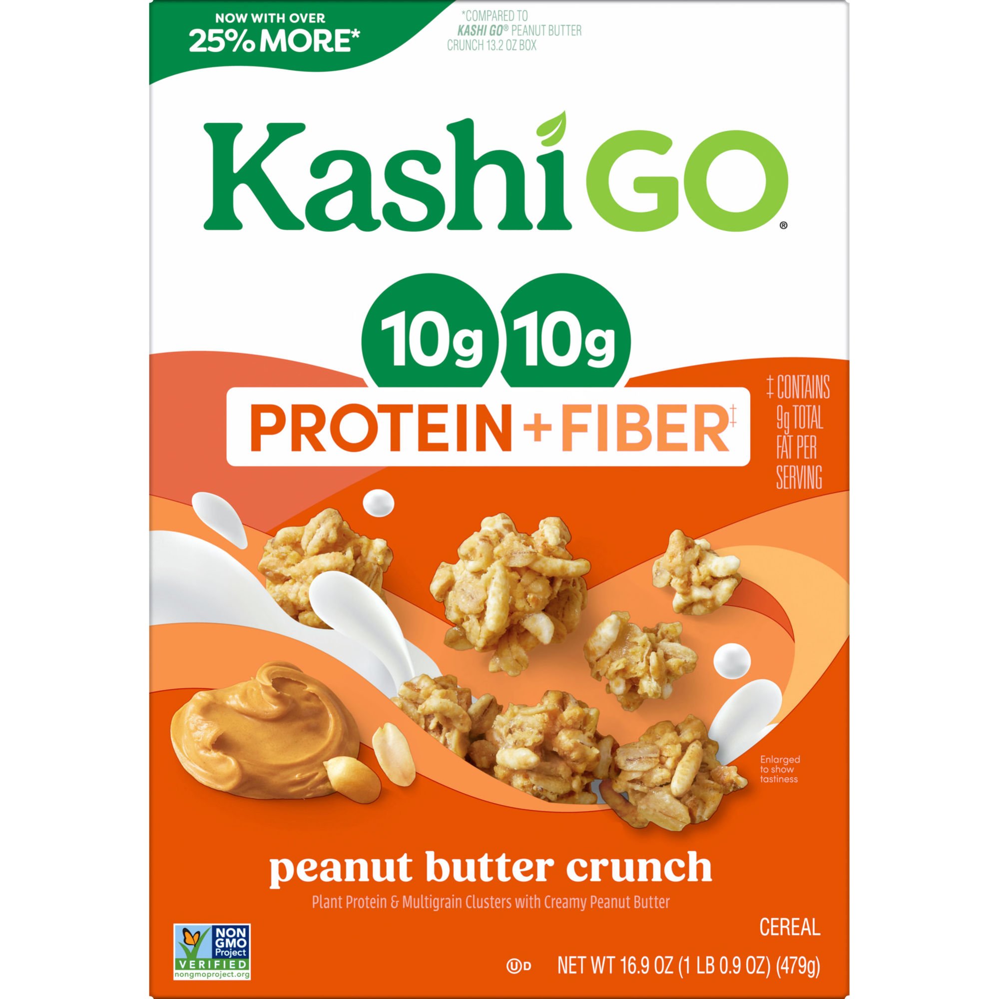 Kashi GO 10g Protein + Fiber Peanut Butter Crunch Cereal - Shop Cereal ...