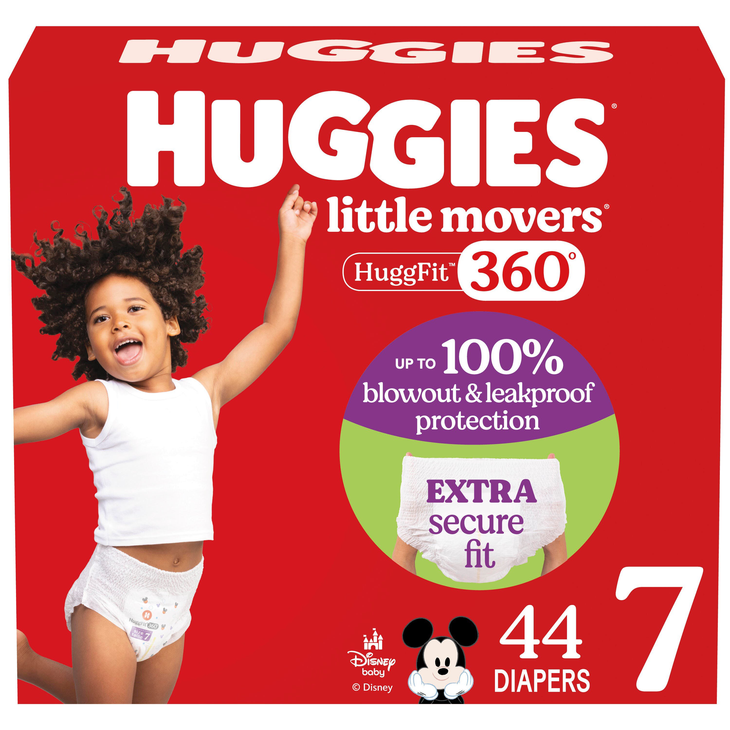 Huggies Little Movers HuggFit 360 Diapers - Size 7 - Shop Diapers at H-E-B