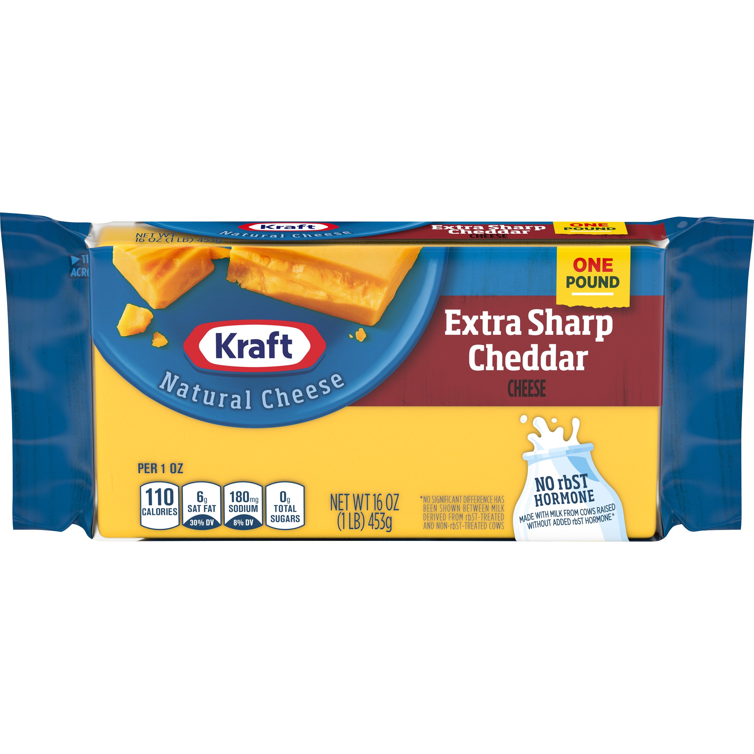 Kraft Natural Cheese Extra Sharp Cheddar Block - Shop Cheese at H-E-B
