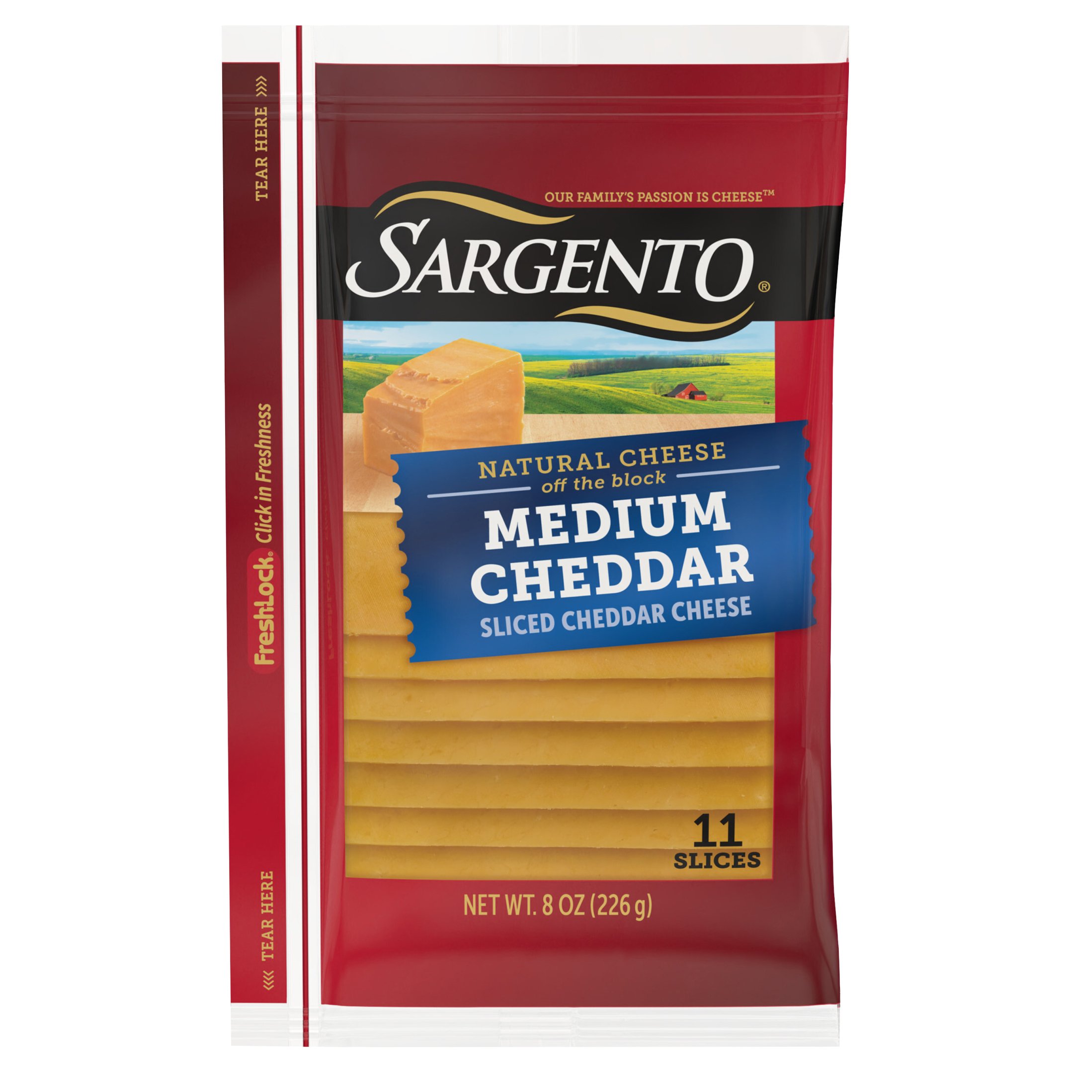 Sargento Medium Cheddar Cheese Slices - Shop Cheese at H-E-B