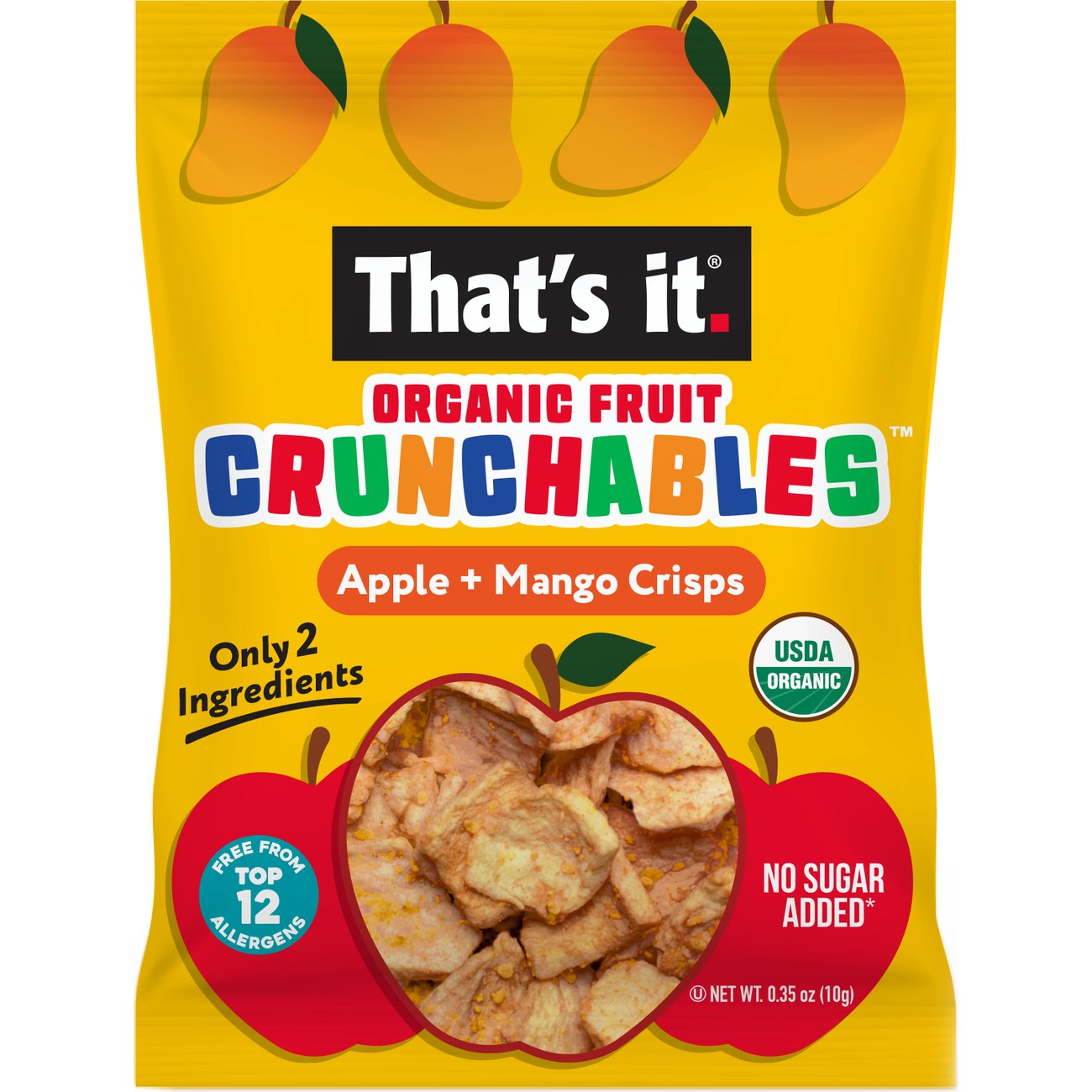 That's It Organic Fruit Crunchables - Apple & Mango Crisps - Shop ...