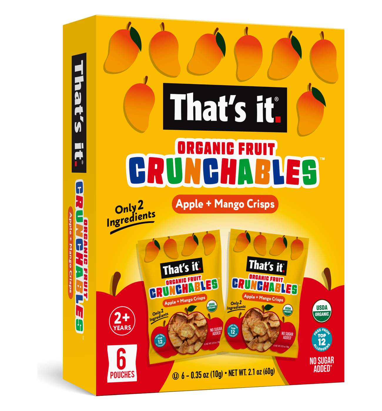That's It Organic Fruit Crunchables - Apple & Mango Crisps - Shop ...