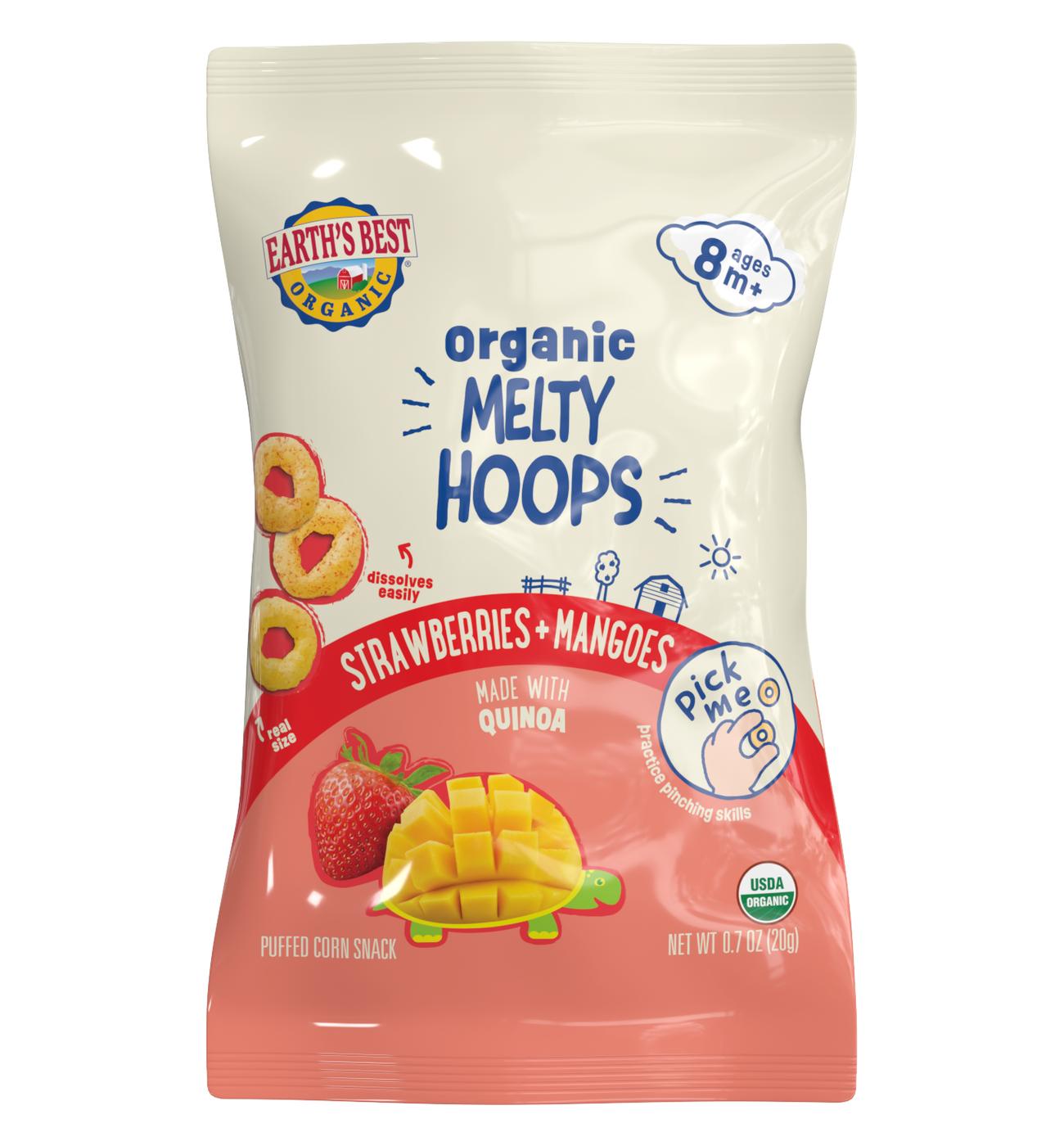 Earth's Best Organic Melty Hoops - Strawberry & Mangoes - Shop Toddler ...