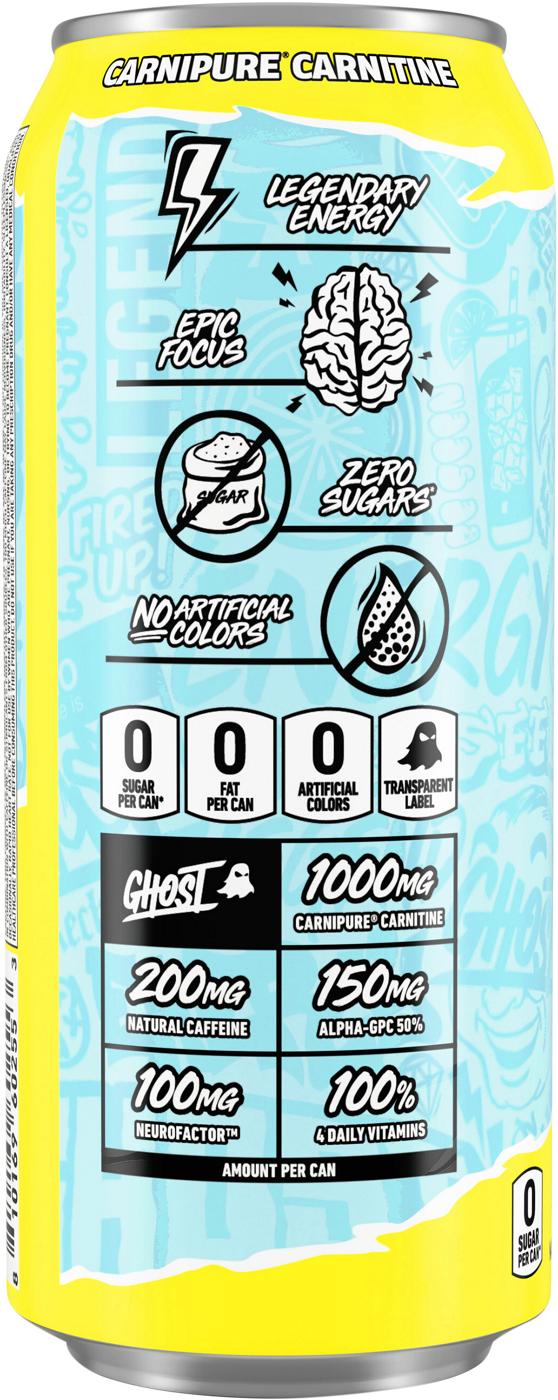 Ghost Zero Sugar Energy Drink - Iced Tea Lemonade - Shop Sports ...