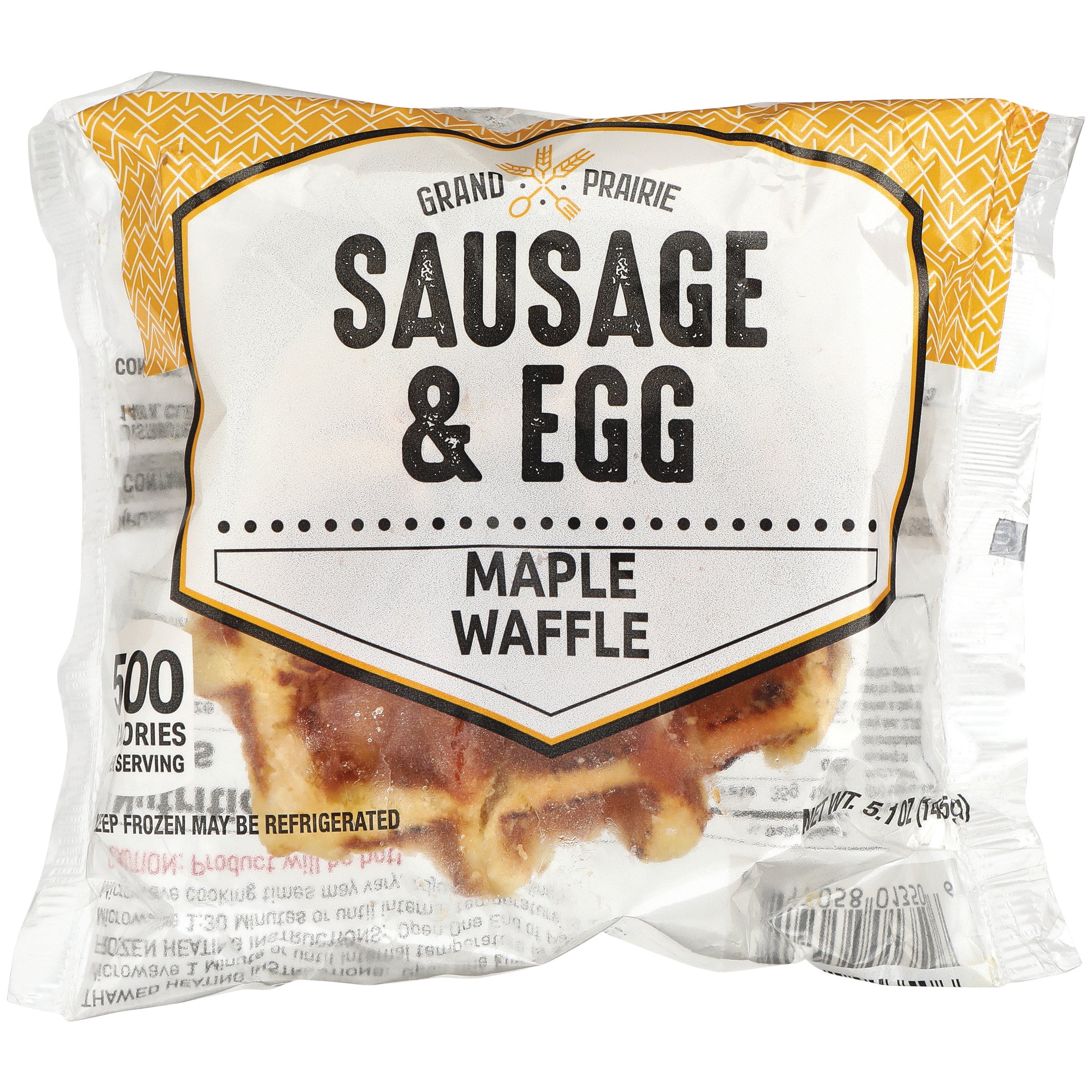 Grand Prairie Maple Waffle Breakfast Sandwich - Sausage & Egg - Shop ...