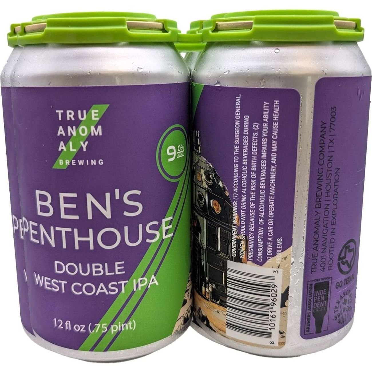 True Anomaly Brewing Bens Penthouse Double IPA Craft Beer 6 pk Cans ...