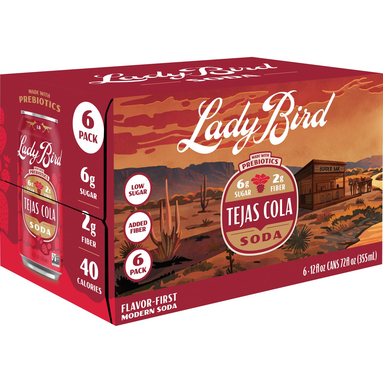 Lady Bird Tejas Cola 12 oz Cans, 6 pk | Central Market - Really Into Food