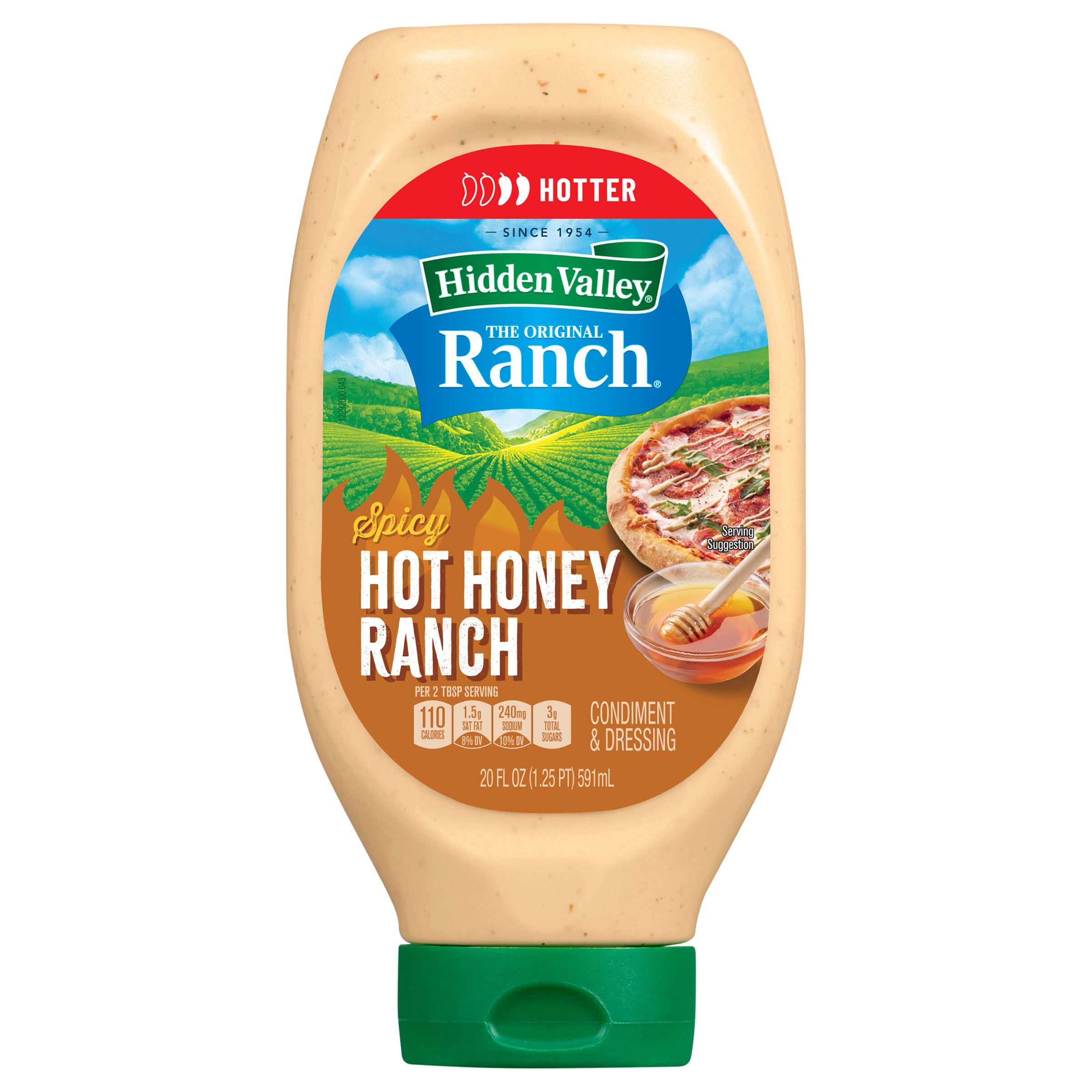 Hidden Valley Spicy Hot Honey Ranch Condiment & Dressing, Easy Squeeze ...