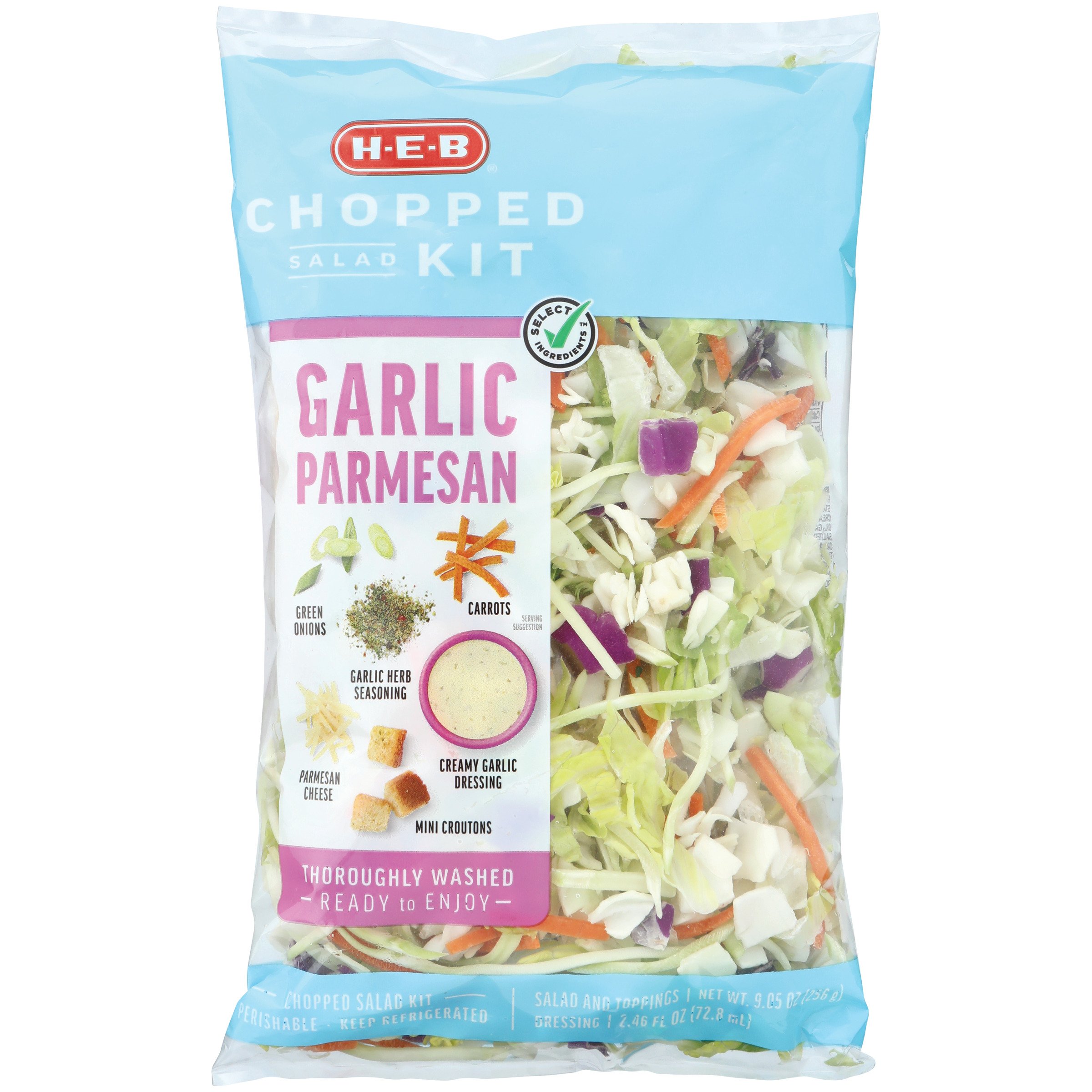 H-E-B Chopped Salad Kit - Garlic Parmesan - Shop Salads at H-E-B
