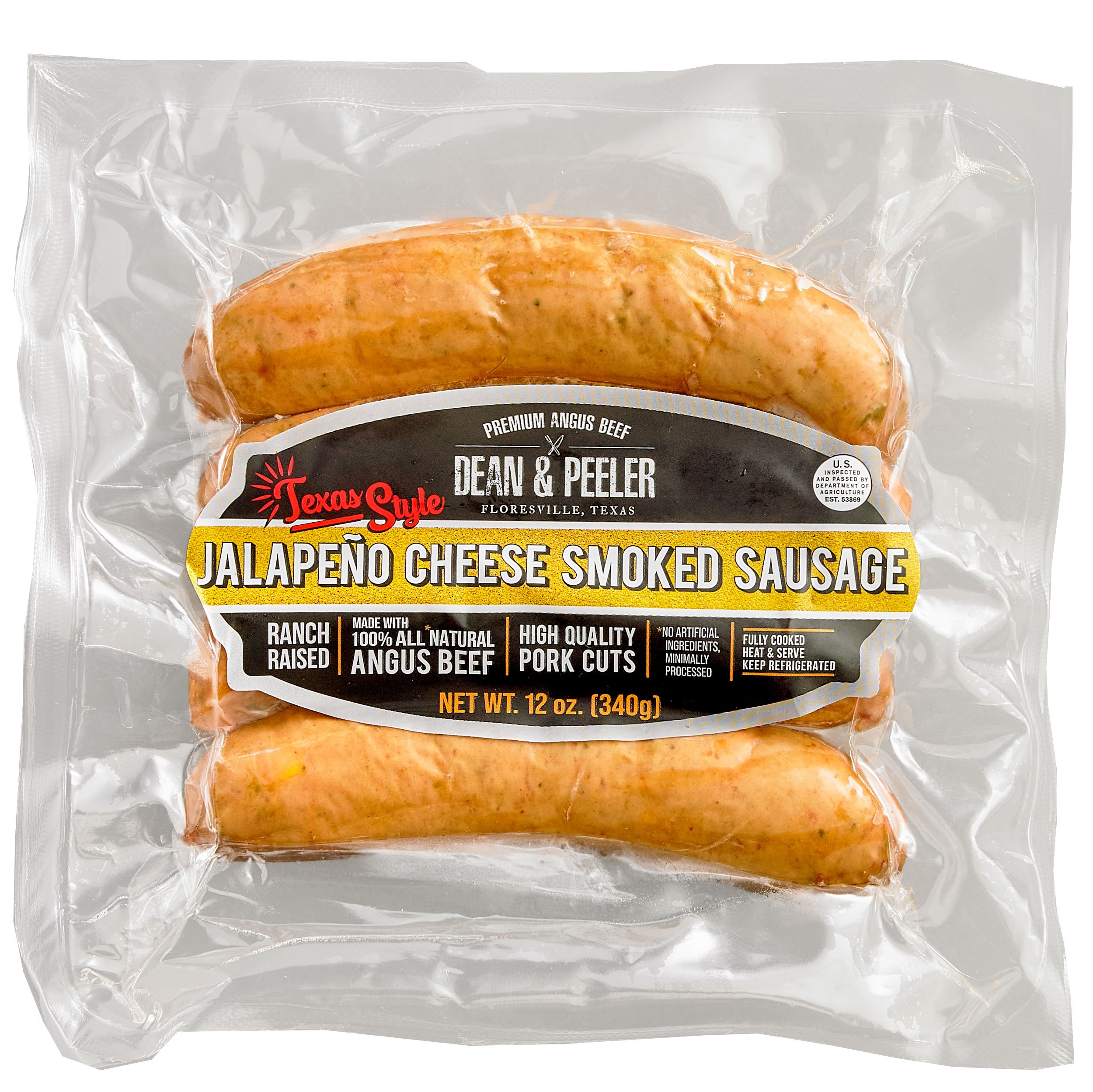 Dean & Peeler Smoked Jalapeno Cheese Sausage, 12 oz | Central Market ...