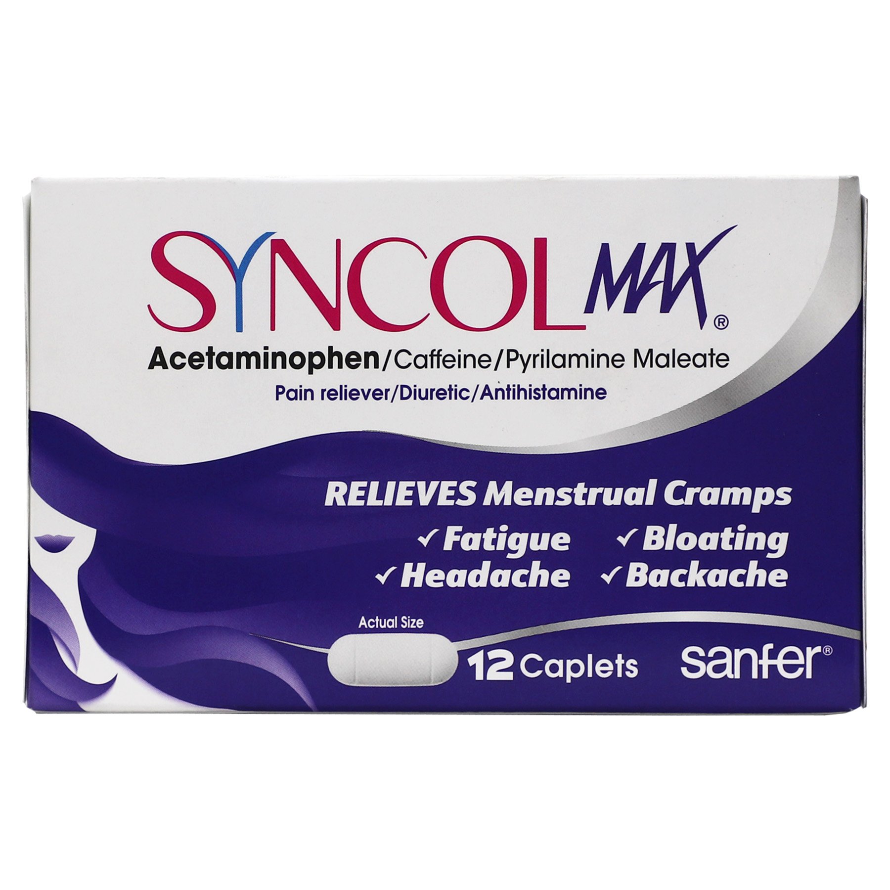 Syncol Max Pain Reliever, Diuretic, Antihistamine Caplets - Shop Pain ...