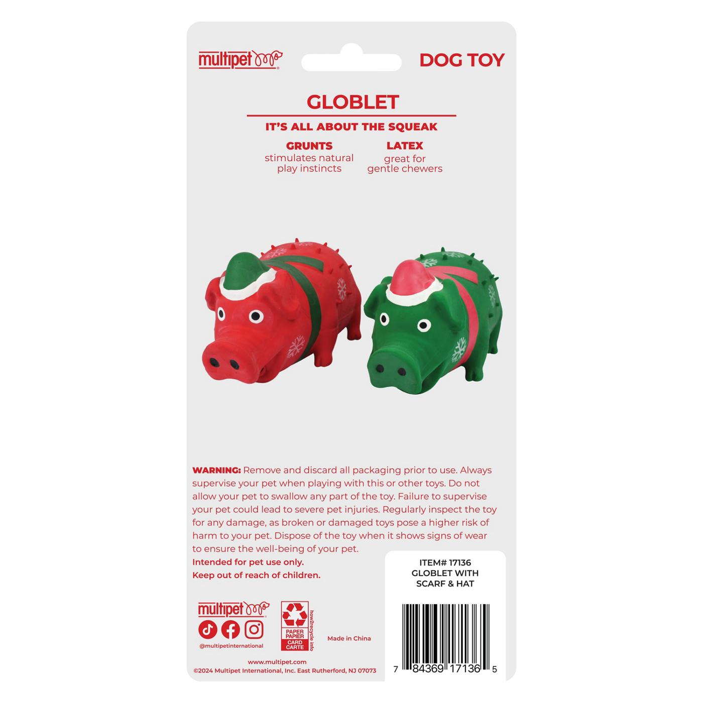 Multipet Goblets Santa Dog Toy - Shop Chew toys at H-E-B