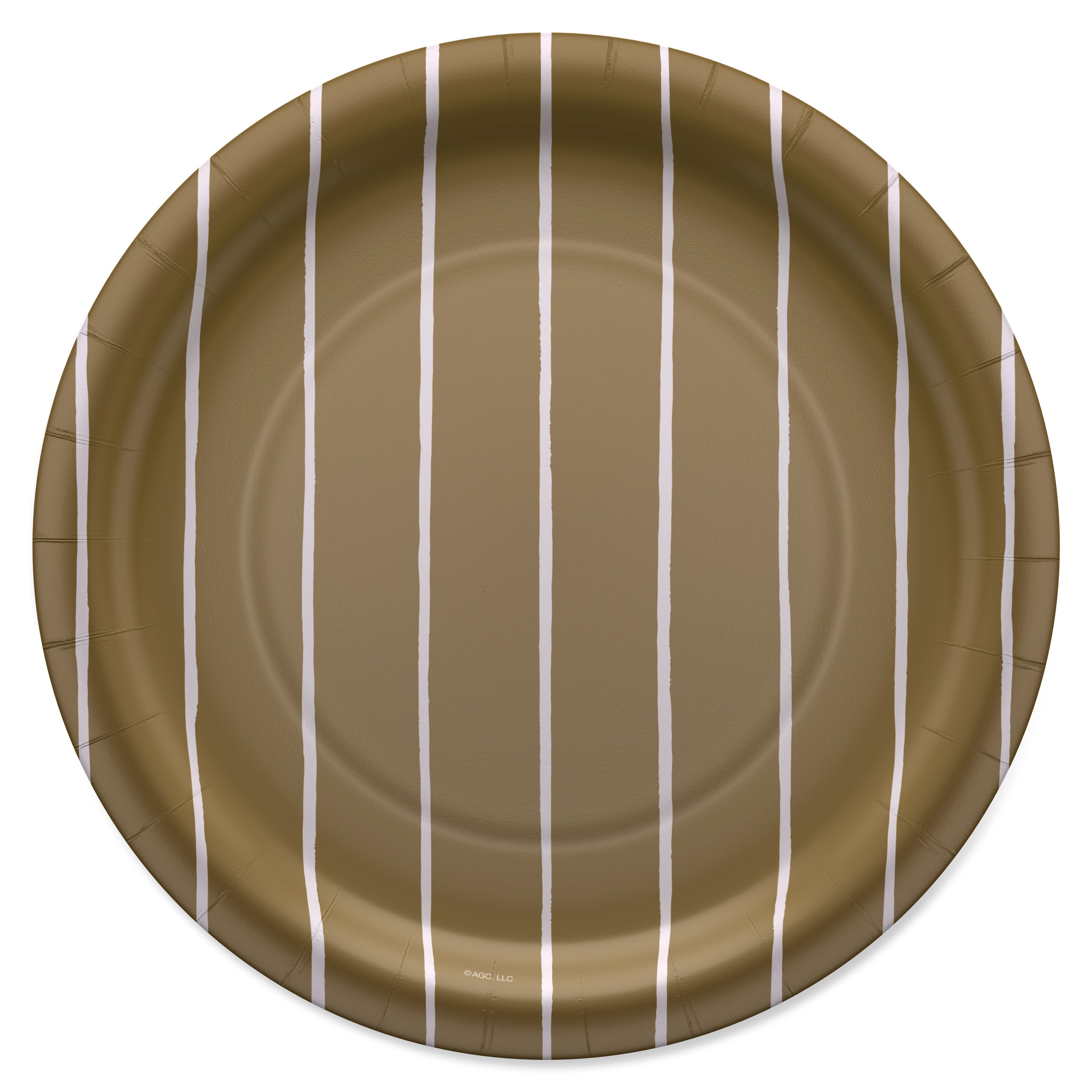 American Greetings Stripes on Gold 9" Paper Plates - Shop Plates ...