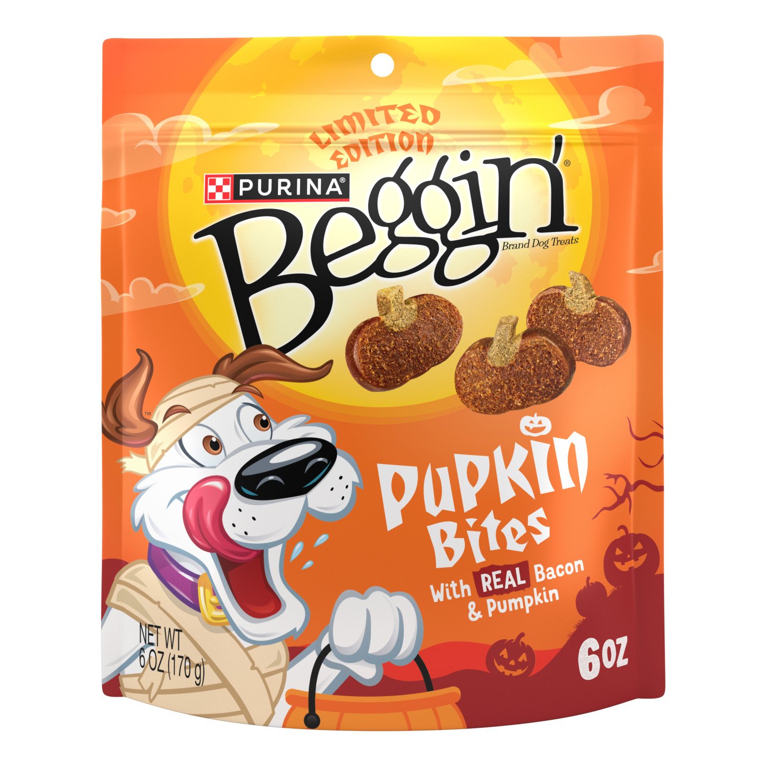 Beggin' Purina Beggin’ Halloween Pupkin Bites Dog Treats - Bacon and ...