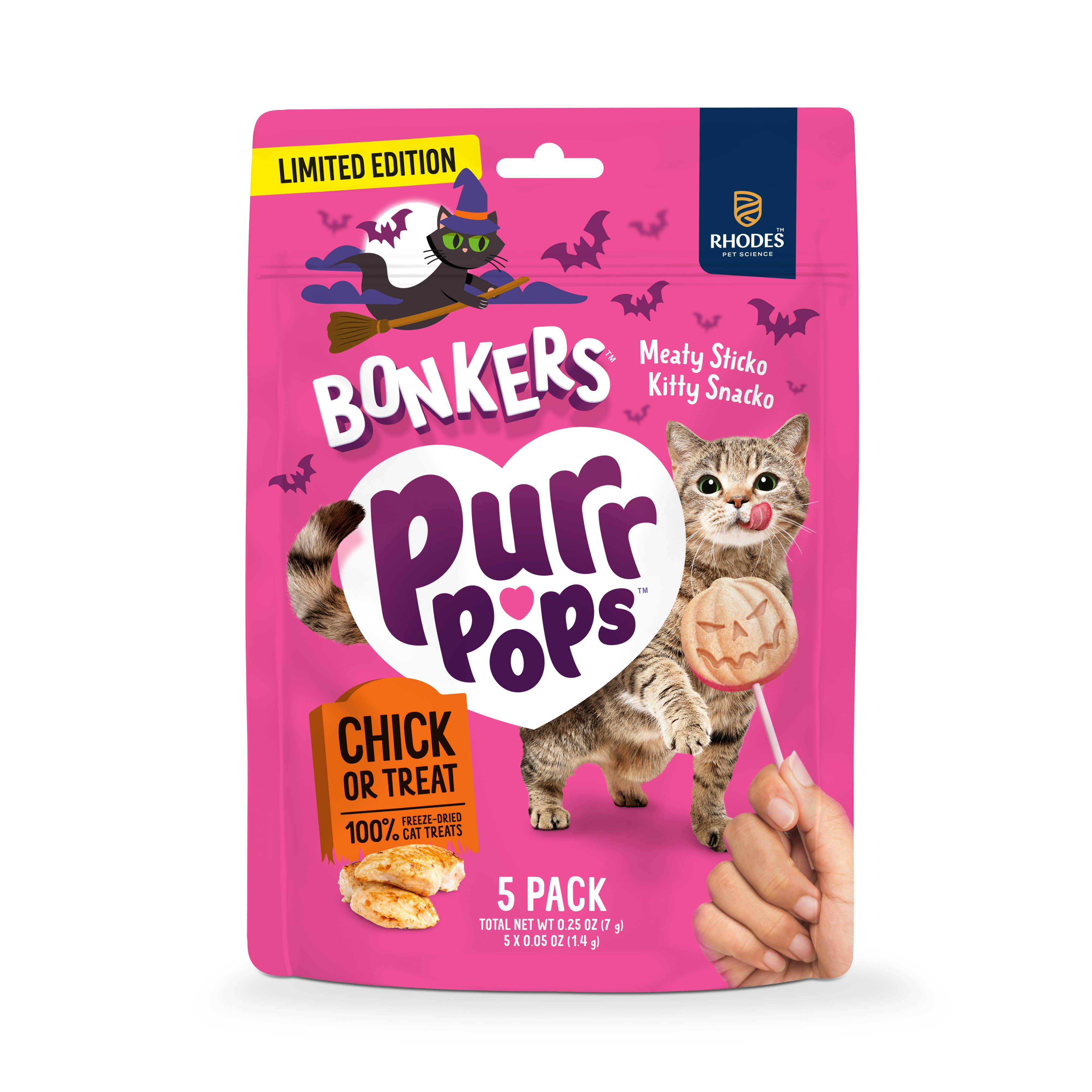 Bonkers Purrpops Halloween Lollipops Cat Treat - Chicken Flavor - Shop ...