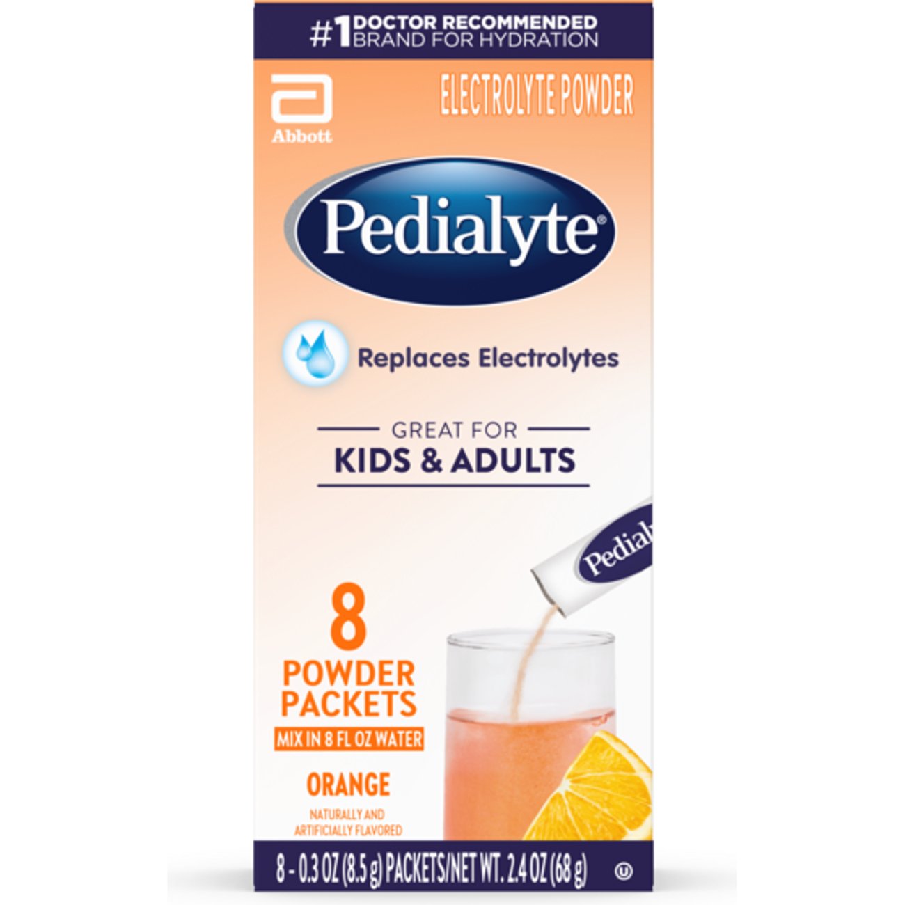 Pedialyte Electrolyte Powder Packs - Orange - Shop Mixes & flavor ...