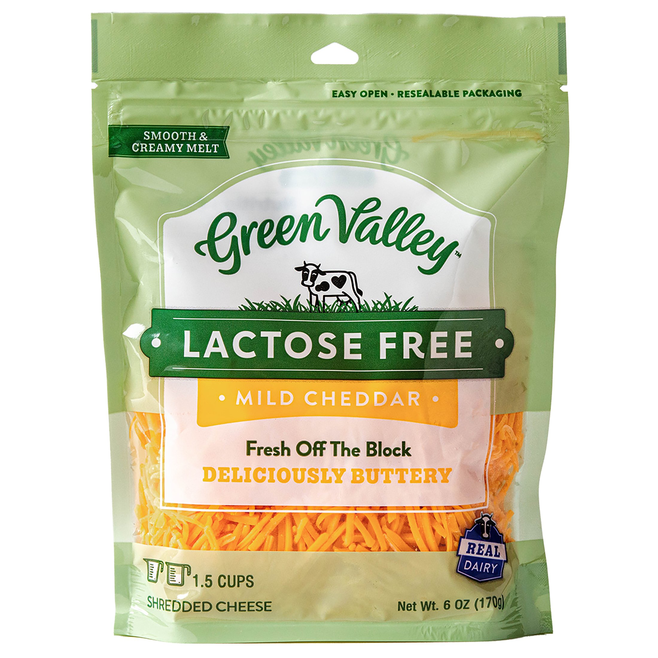 Green Valley Creamery Mild Cheddar Lactose Free Shredded Cheese - Shop ...