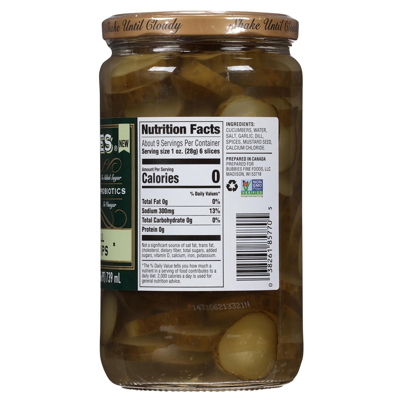 Bubbies Kosher Dill Pickle Chips - Shop Pickles & cucumber at H-E-B