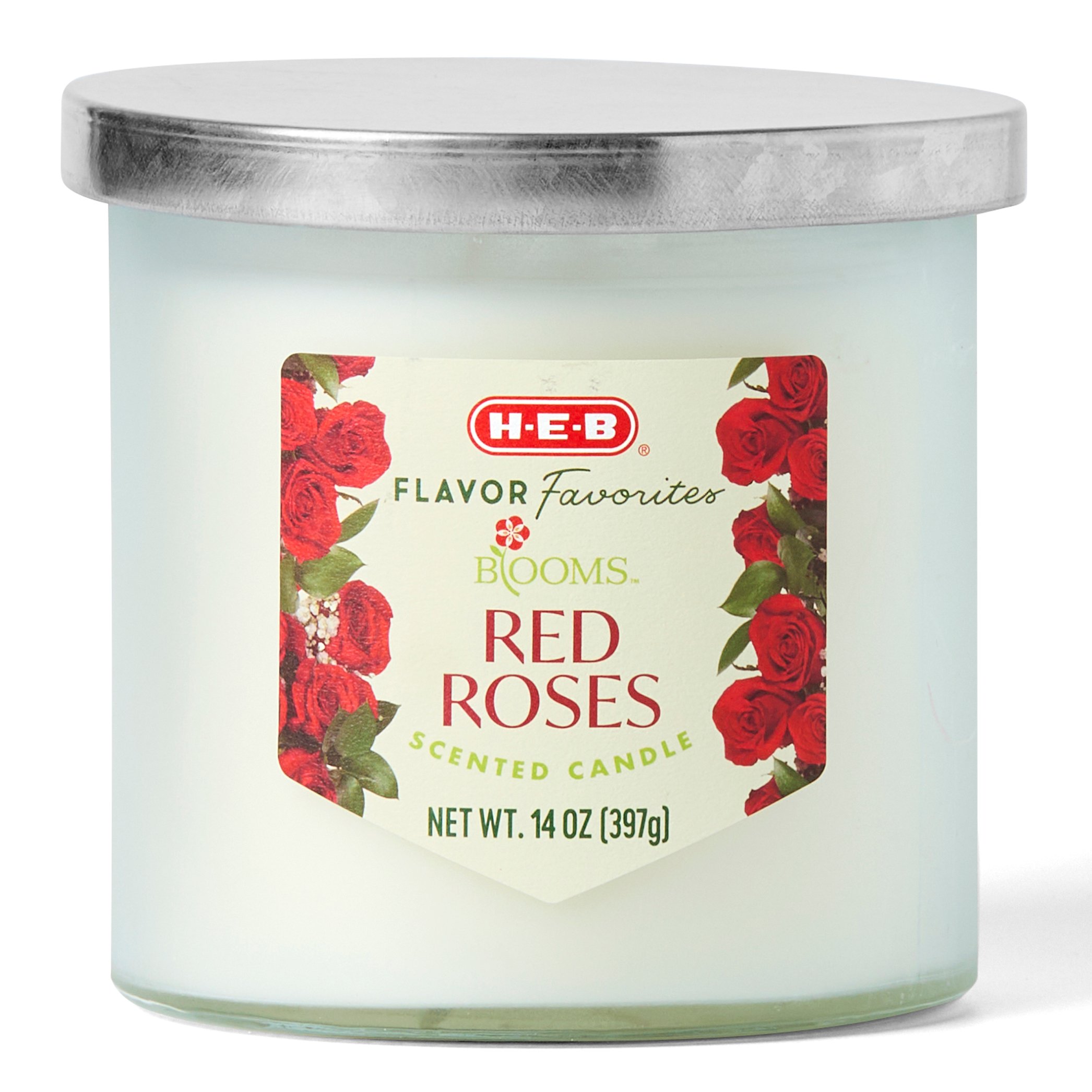 H-E-B Flavor Favorites Blooms Red Roses Scented Candle - Shop Candles ...