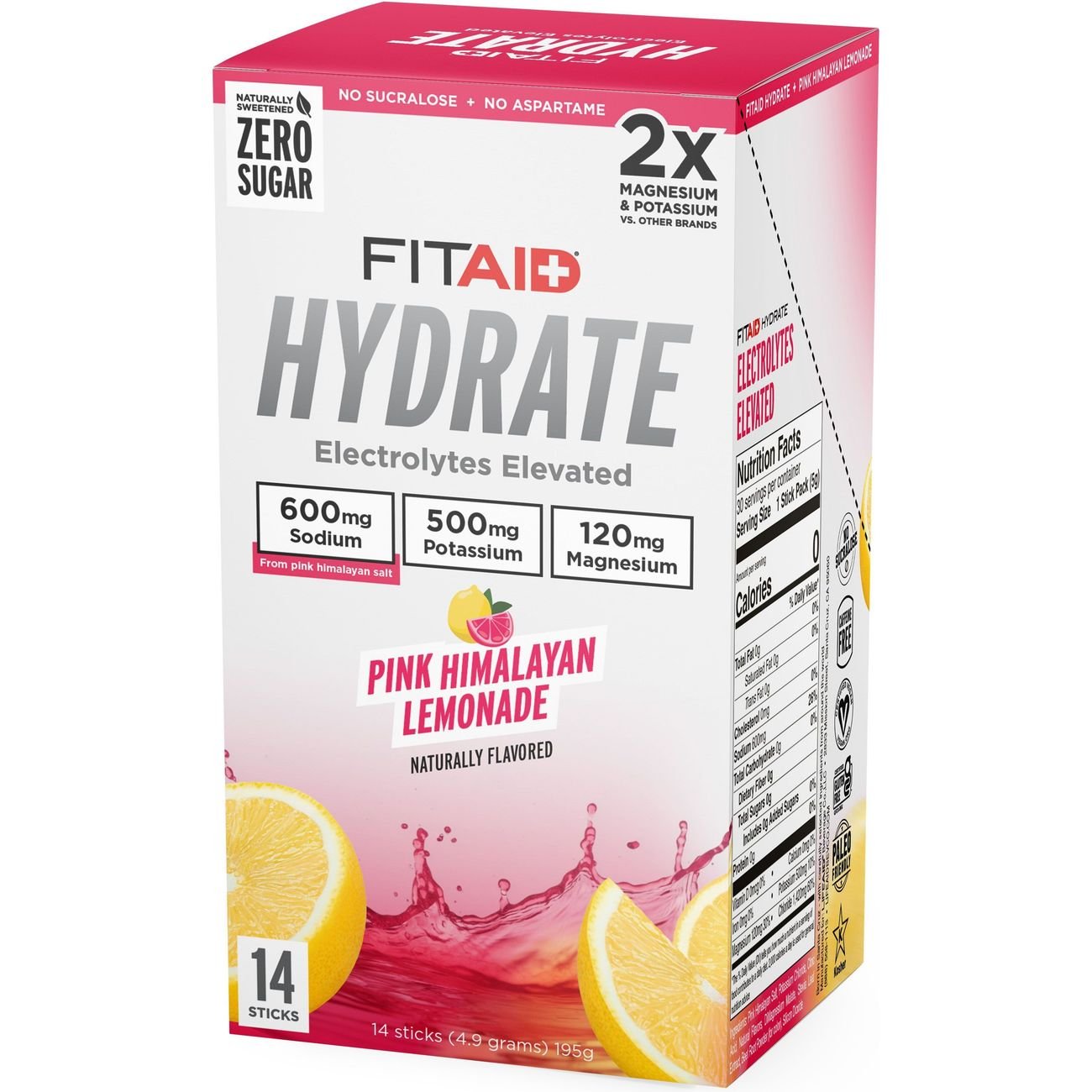 LIFEAID FITAID Hydrate Stick Packs - Pink Himalayan Lemonade - Shop ...