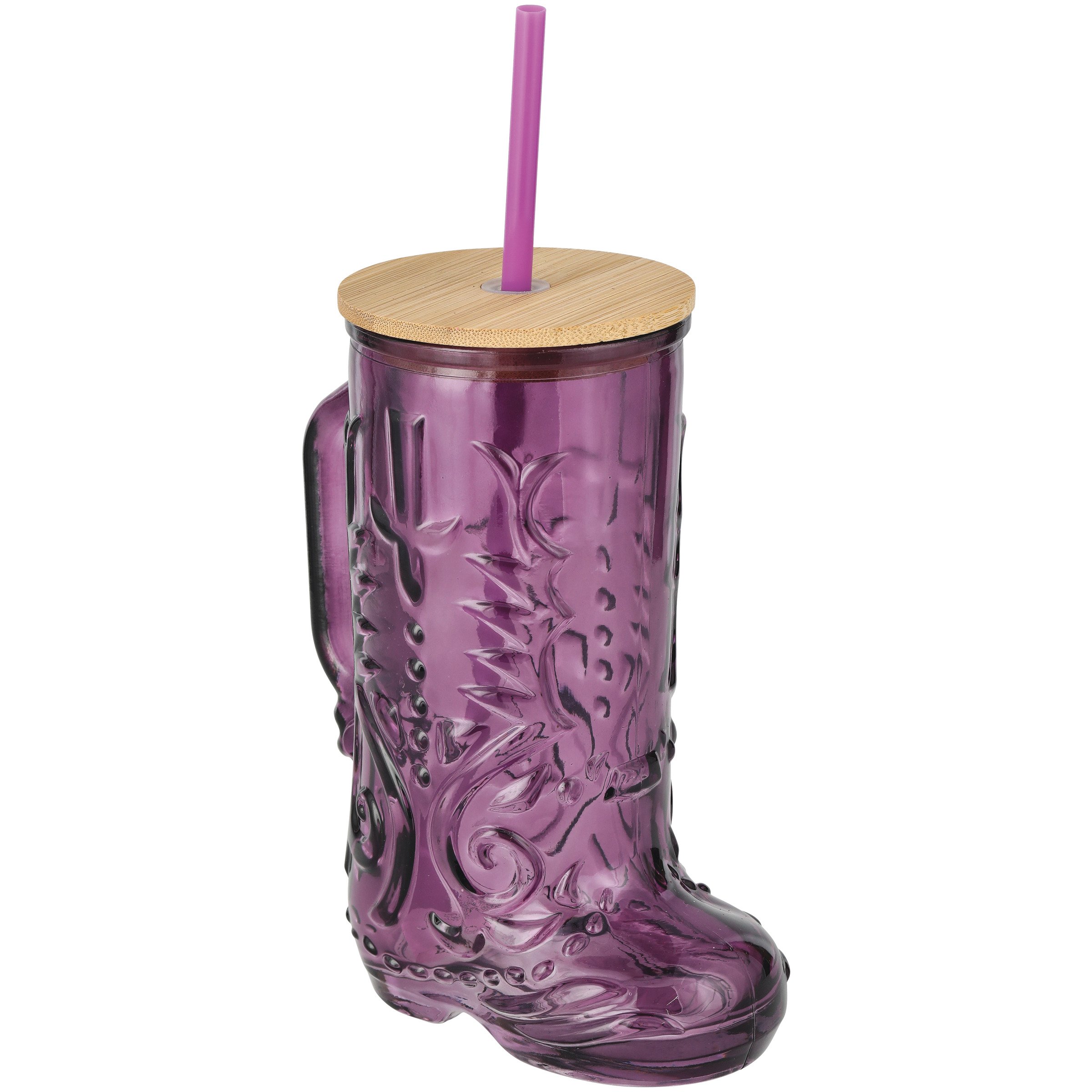 Destination Holiday Glass Boot Cup With Lid - Purple - Shop Glasses ...